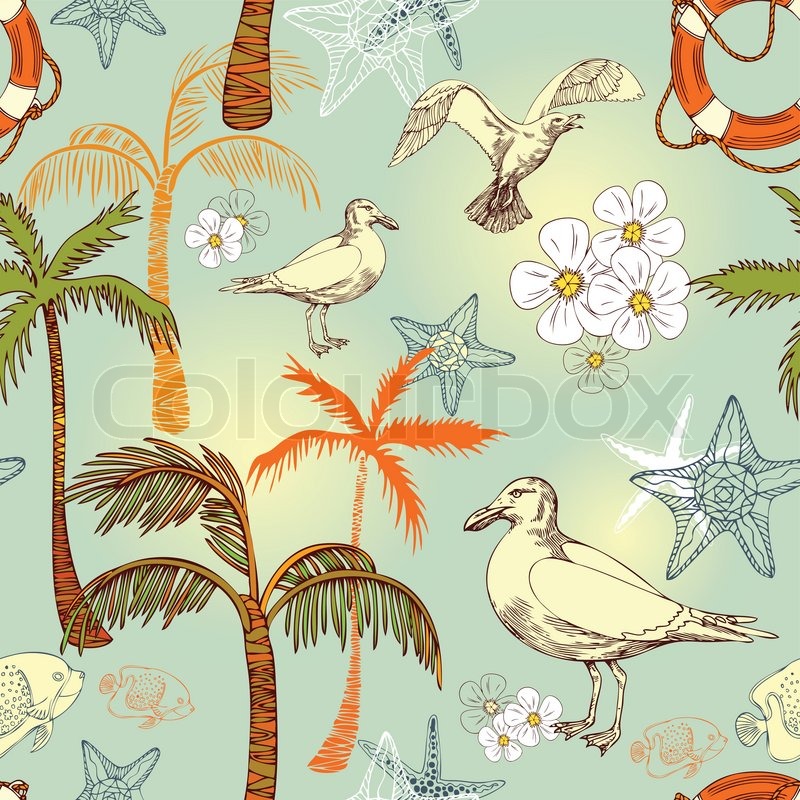 Vintage Beach Patterns - 800x800 Wallpaper - teahub.io