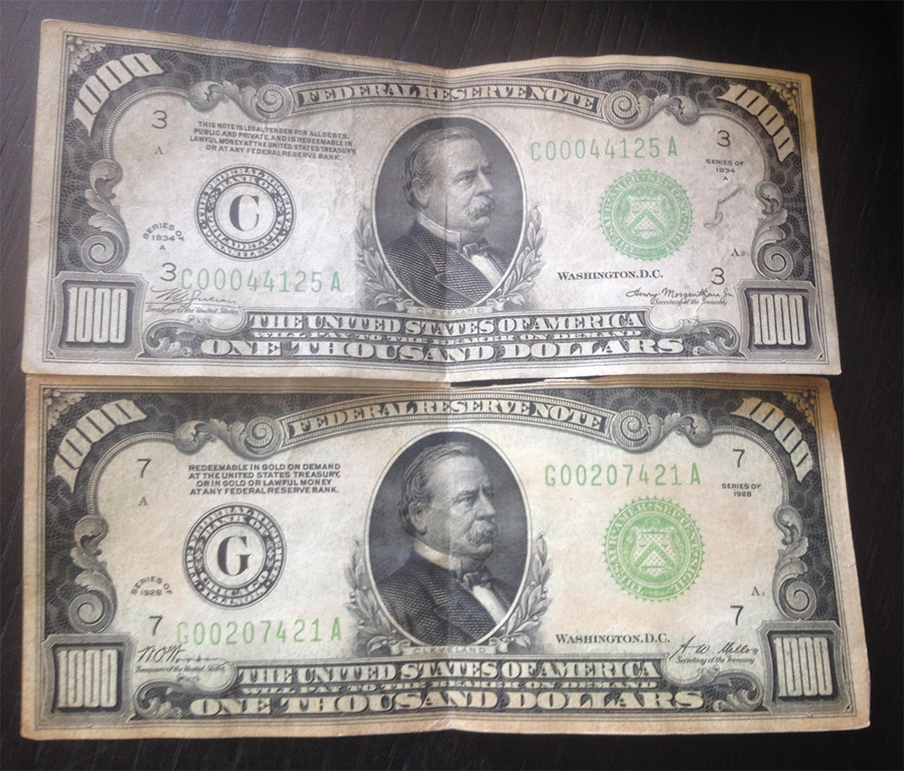 1934 One Thousand Dollar Bill - 1000x853 Wallpaper - teahub.io