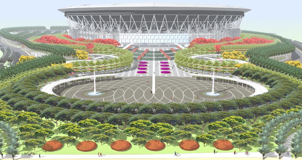 Arena Aerial Axial - Philippine Arena The Garden - 1280x680 Wallpaper ...