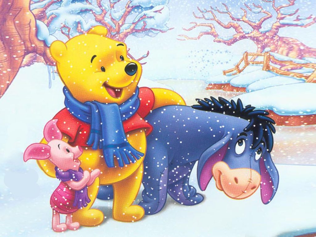 Winnie The Pooh Snowing - 1024x768 Wallpaper - teahub.io