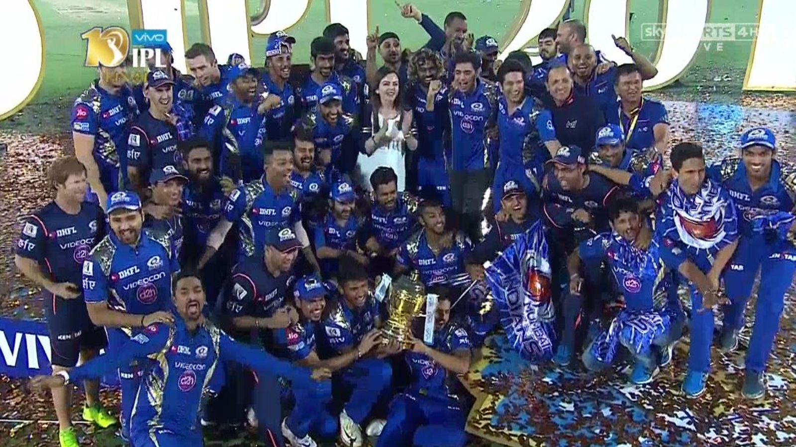 Mumbai Indians Celebrate Their Dramatic Title Triumph - Fan - 1600x900 ...