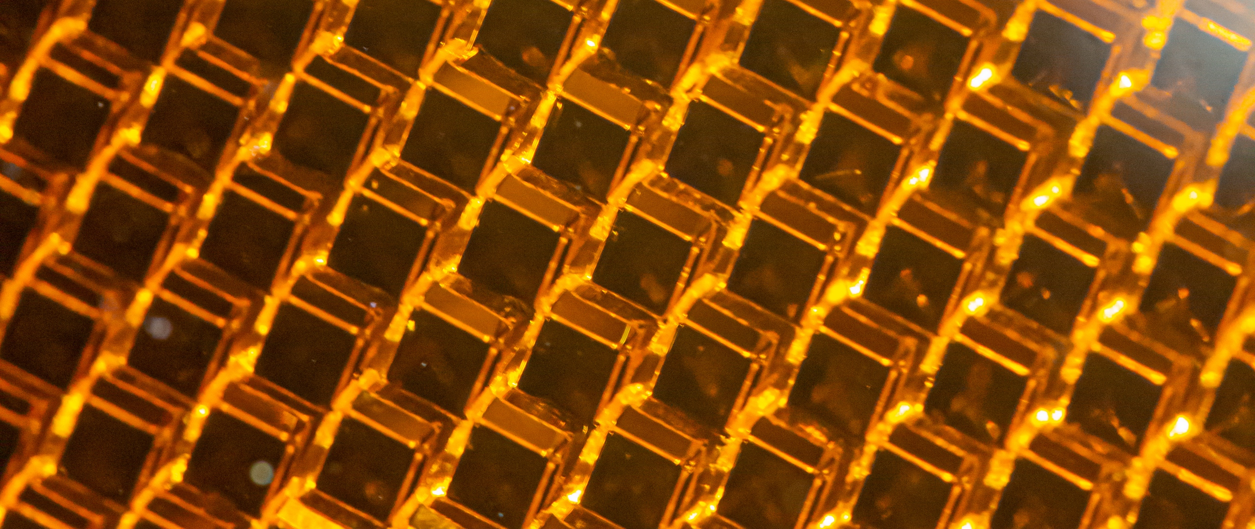 Download Wallpaper Cubes, Glow, Golden, Glare, Structure, Texture ...