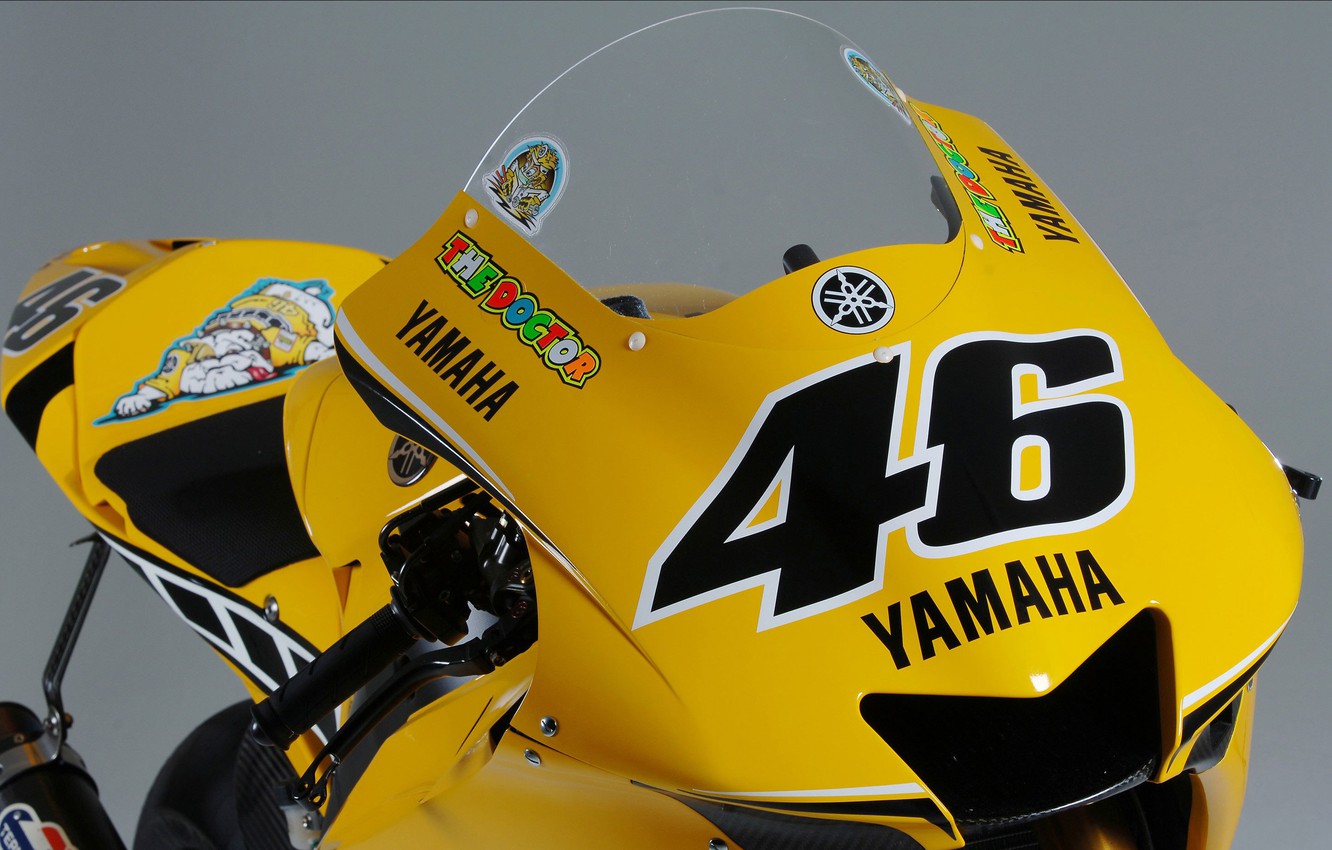 Photo Wallpaper Yamaha, Motogp, Yellow - Moto Gp 46 Yellow - 1332x850 ...