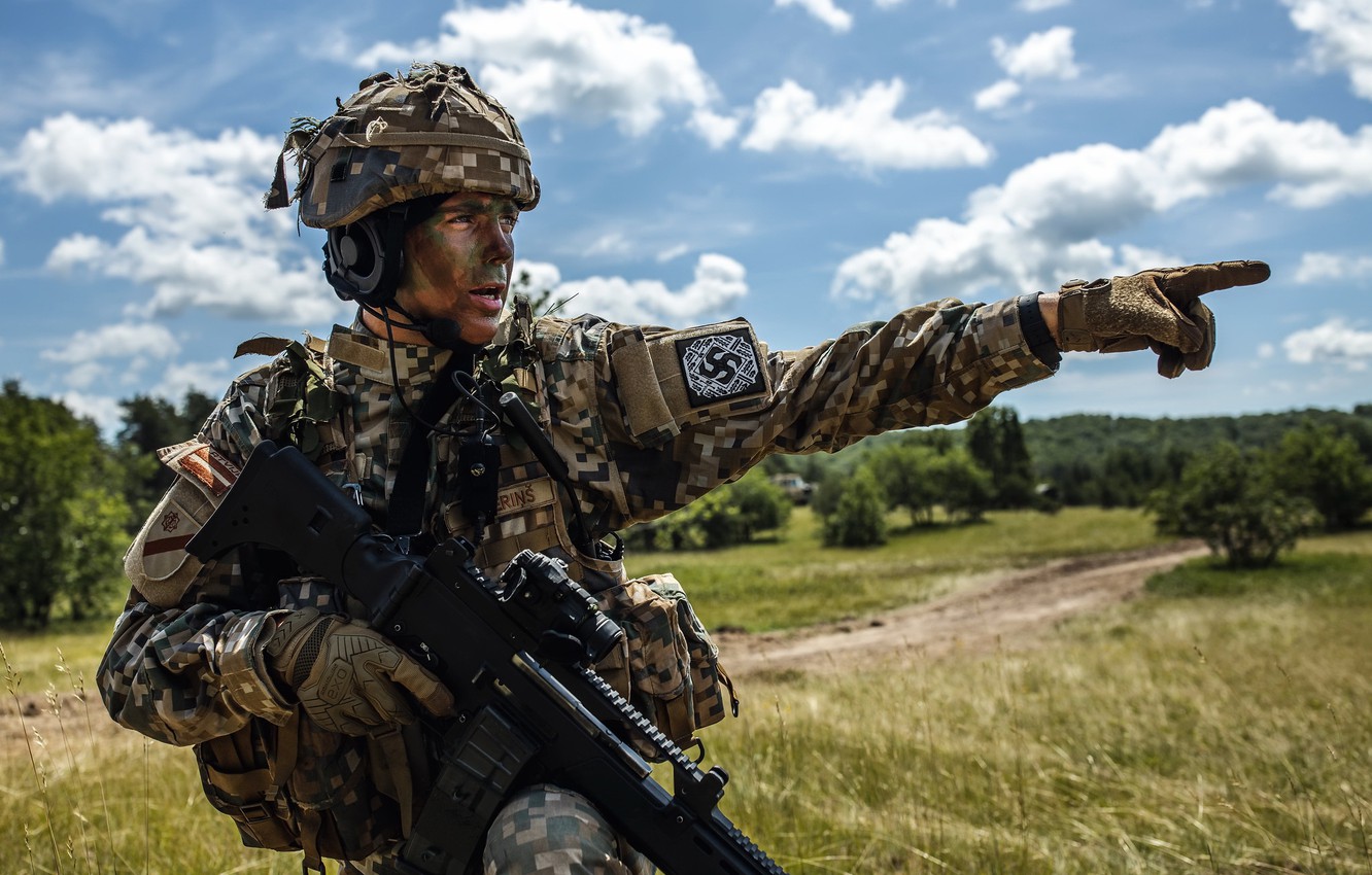 Photo Wallpaper Weapons, Army, Soldiers, Latvian Army - Latvian Army ...