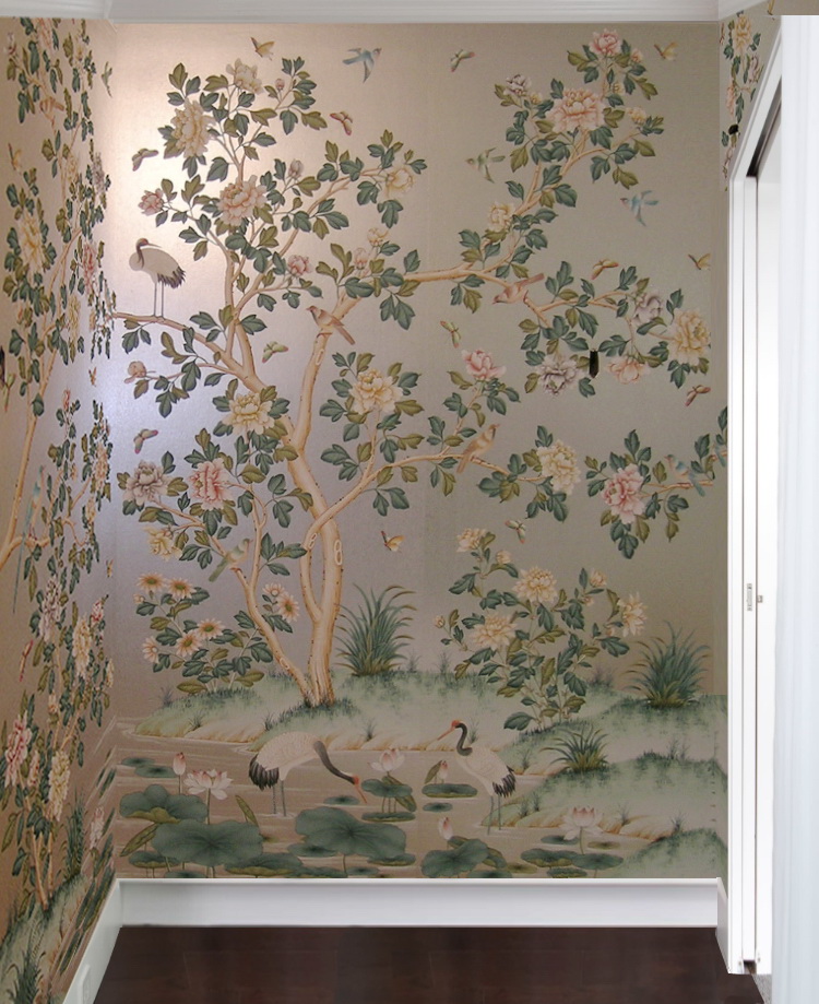Chinoiserie Wallpaper Metallic - 750x919 Wallpaper - teahub.io