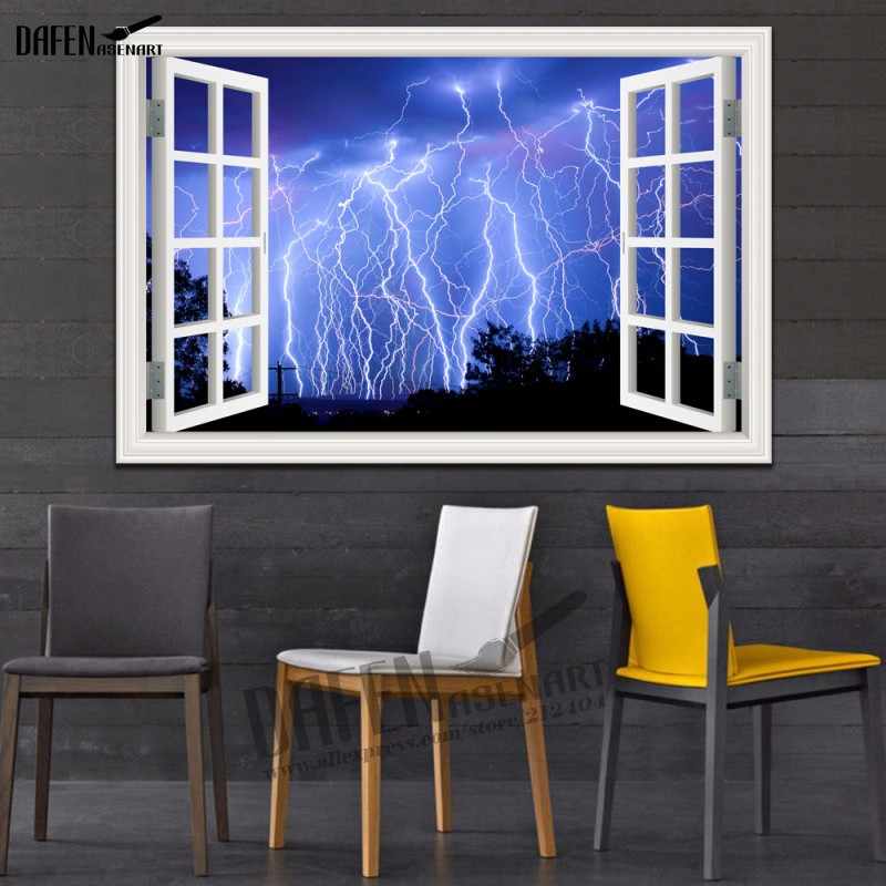 3d Window Scenery For Wallpaper Nature Landscape Stickers - Wall ...