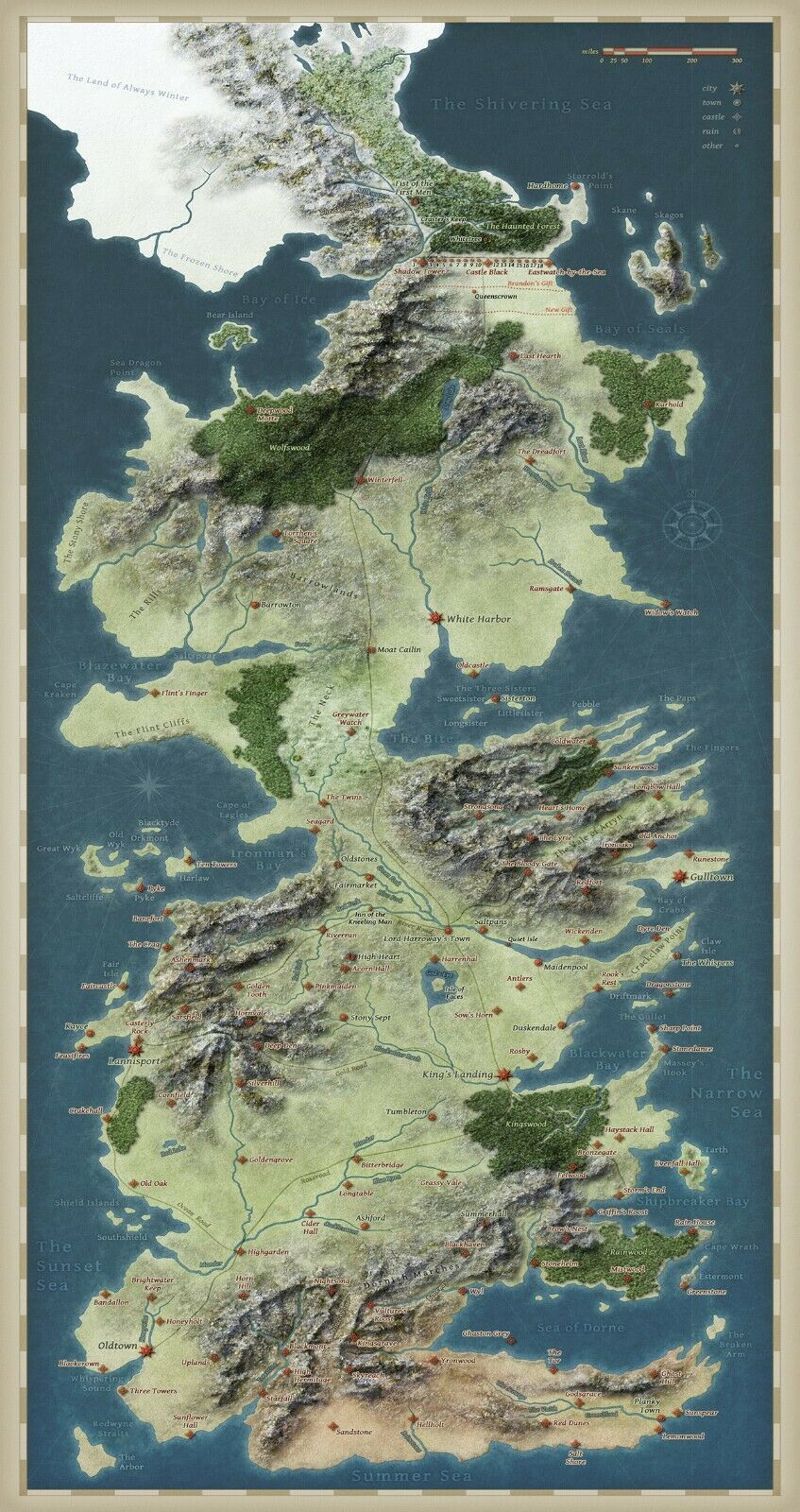 Geographical Map Of Westeros - 847x1600 Wallpaper - teahub.io