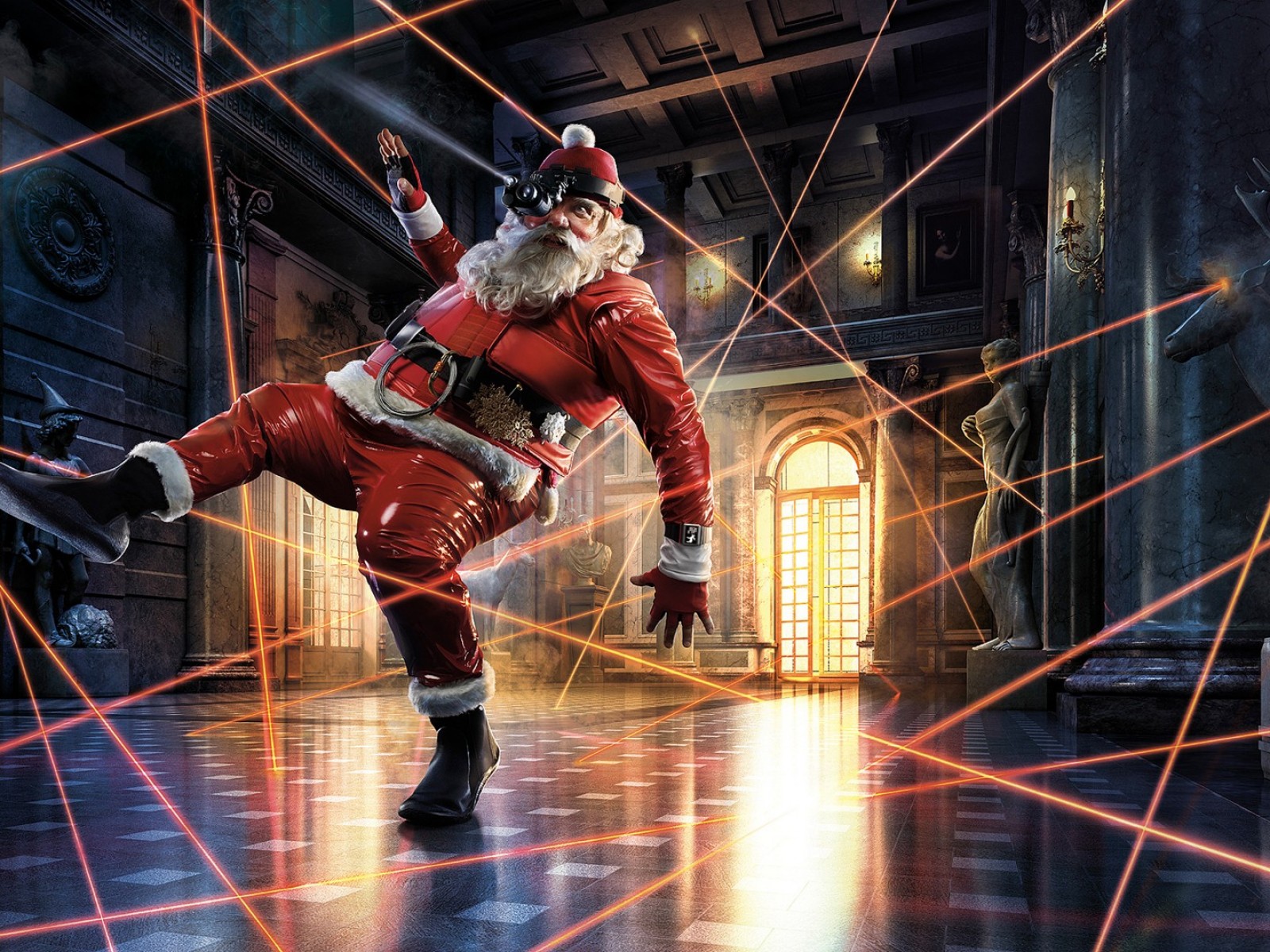Santa Playing Laser Tag - 1600x1200 Wallpaper - teahub.io