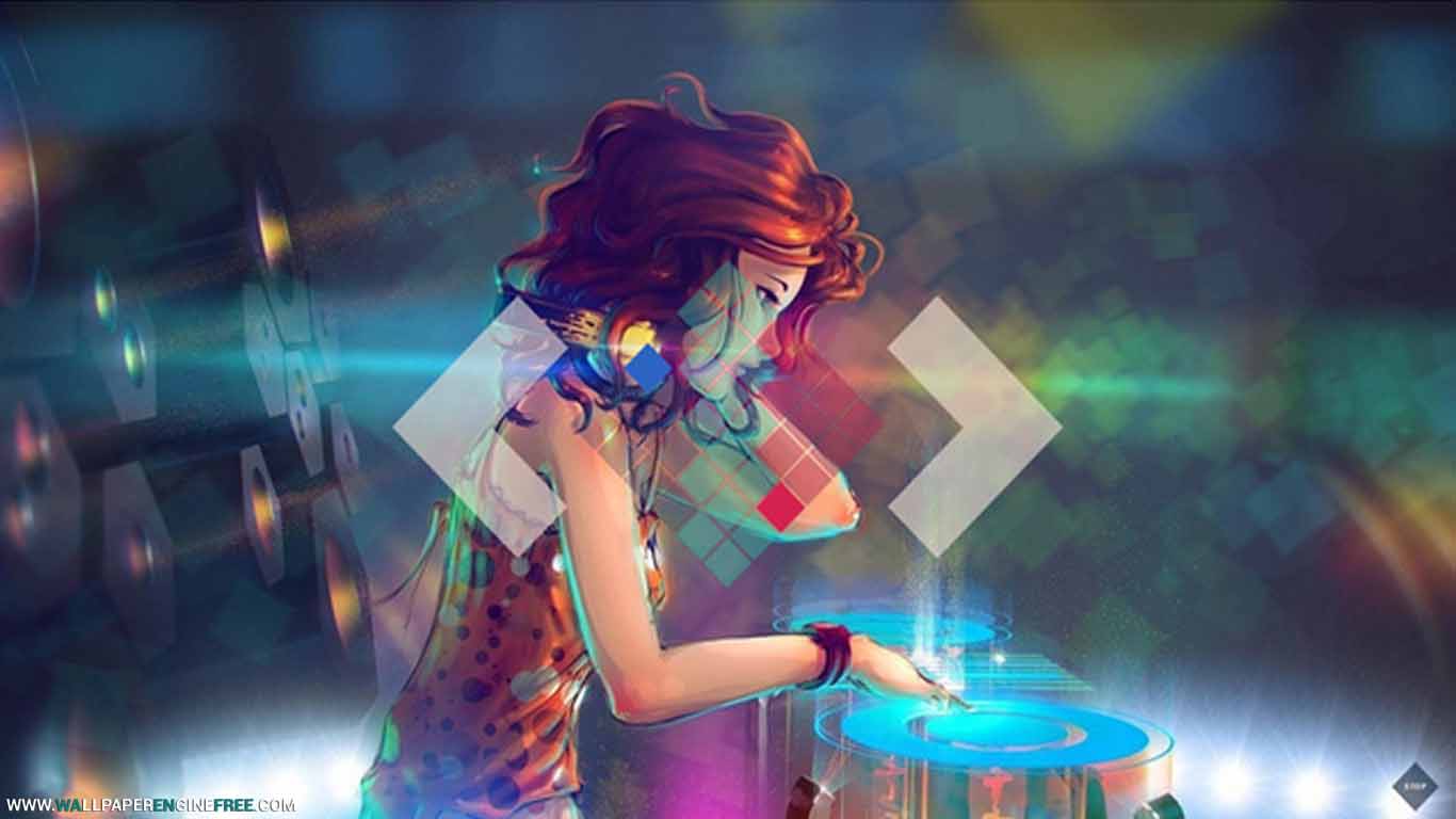 Sound Maker Wallpaper Engine - Music Girl - 1366x768 Wallpaper - teahub.io
