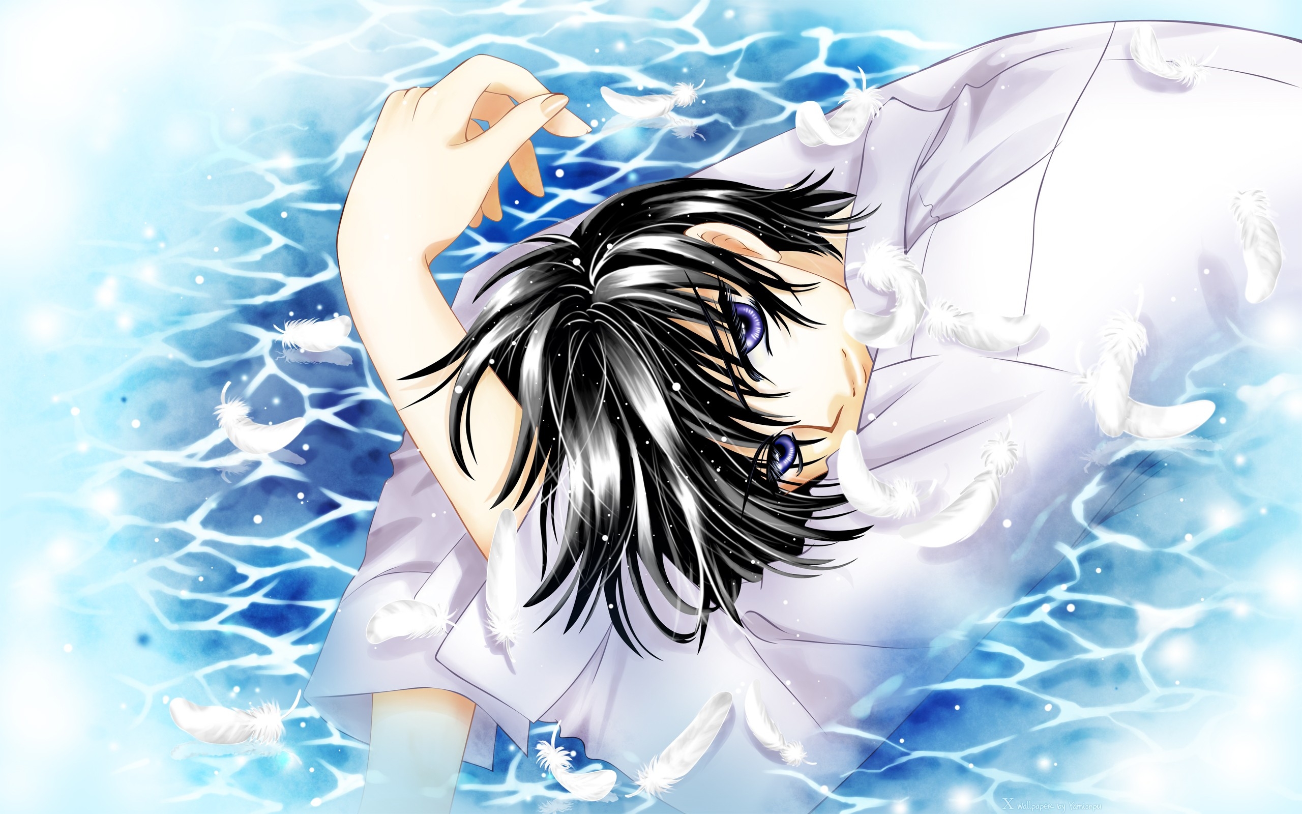 Anime Boy In Water - 2560x1600 Wallpaper - teahub.io