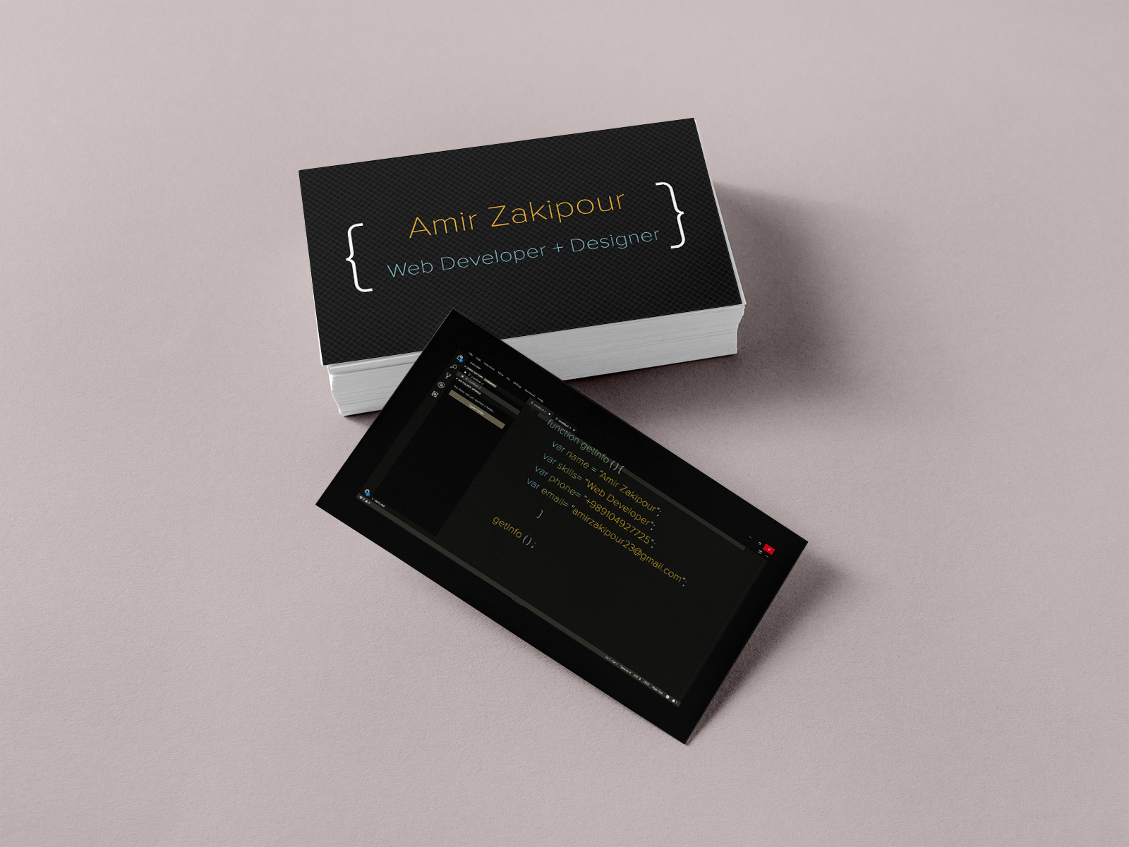 Web Developer Visiting Card - 1600x1200 Wallpaper - teahub.io