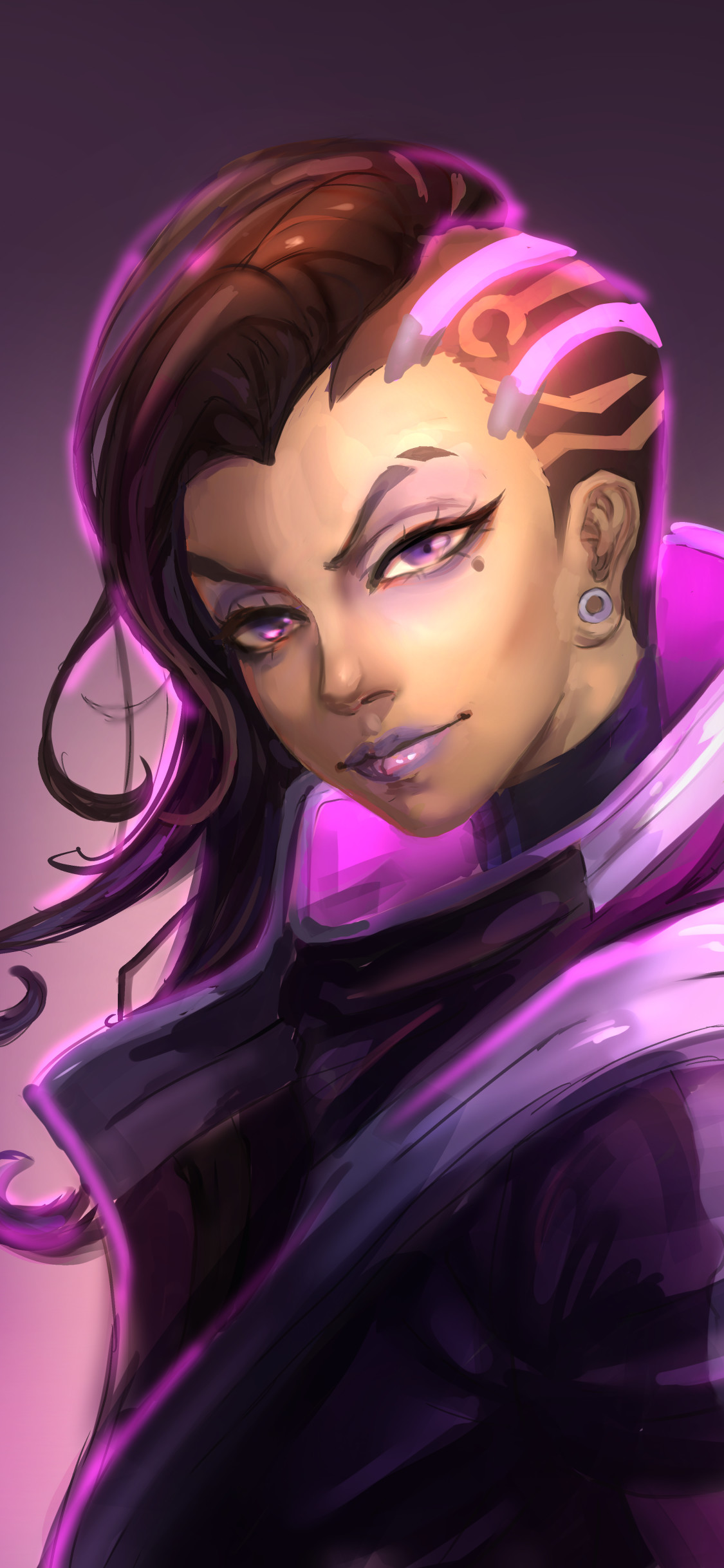 Sombra Overwatch Portrait - 1125x2436 Wallpaper - teahub.io