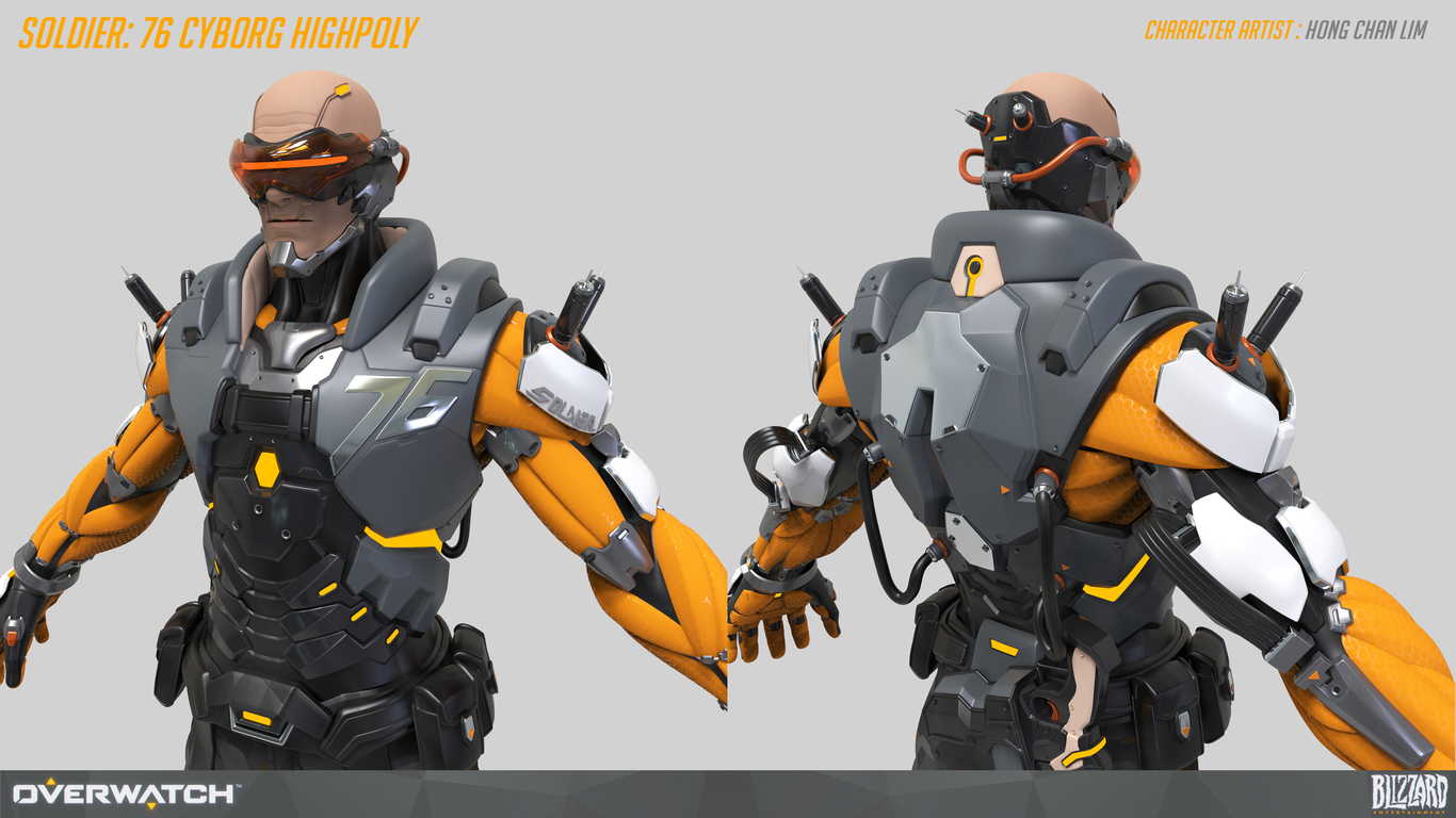 Soldier 76 Cyborg Skin - 1366x768 Wallpaper - teahub.io