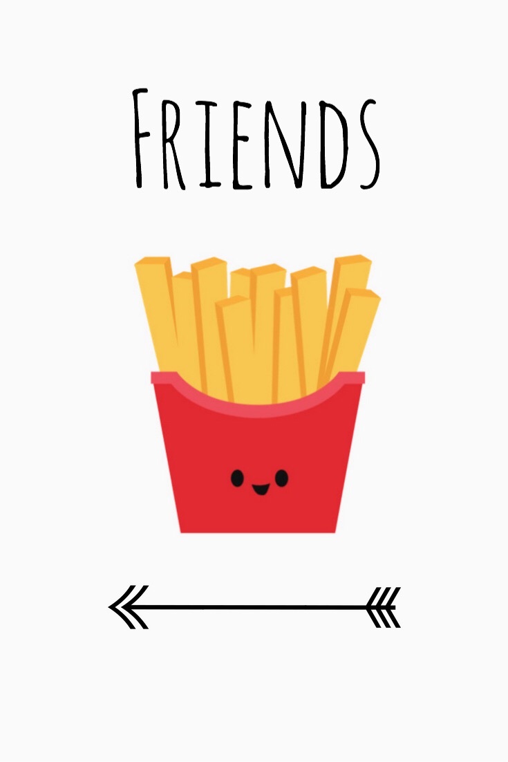 Best Friends Wallpaper French Fries - 735x1102 Wallpaper - teahub.io