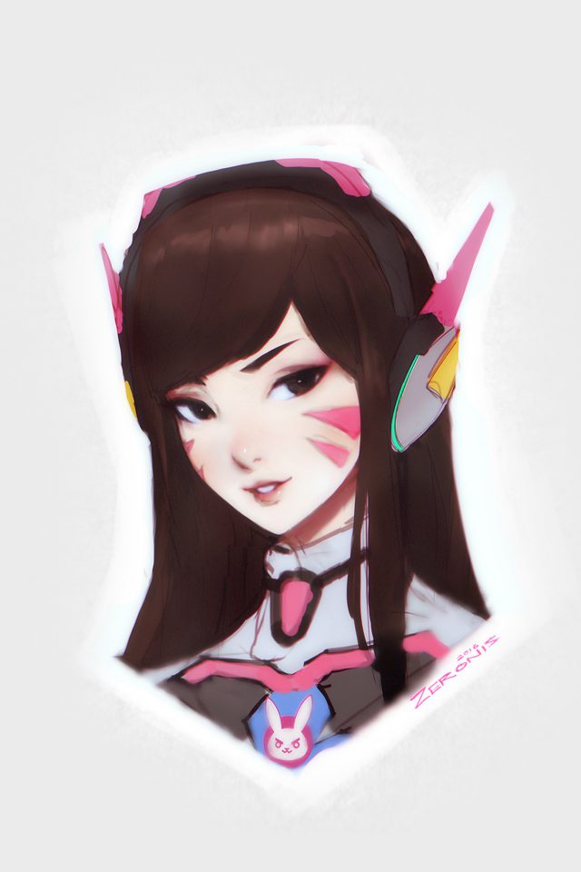 Song Hana Overwatch Chracter Game Illustration Art - D Va Portrait ...