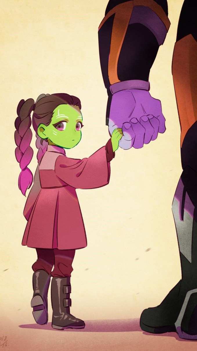 Infinity War Gamora Childhood - 679x1207 Wallpaper - teahub.io