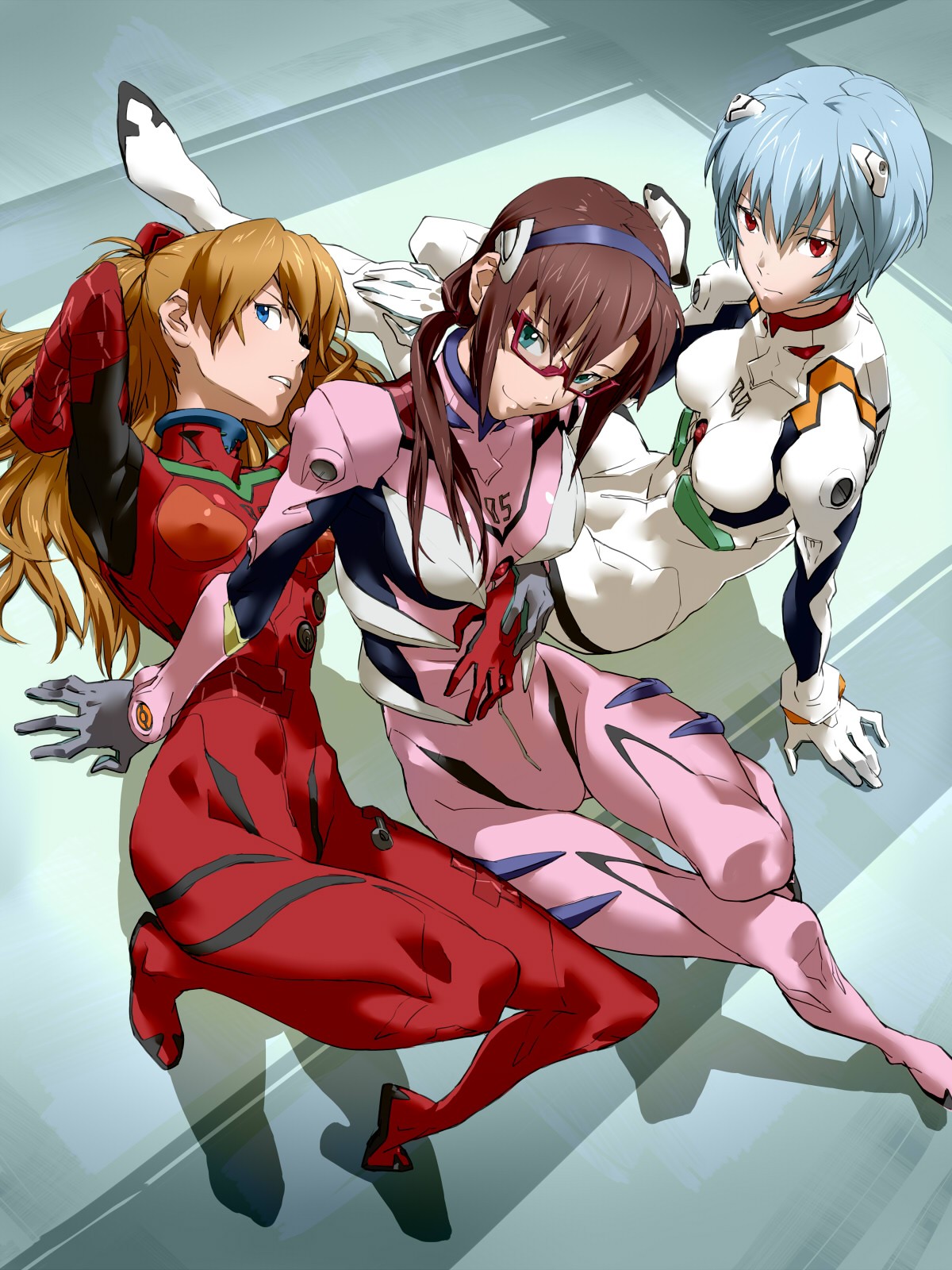 Wallpaper Rei Asuka Mari 1200x1600 Wallpaper