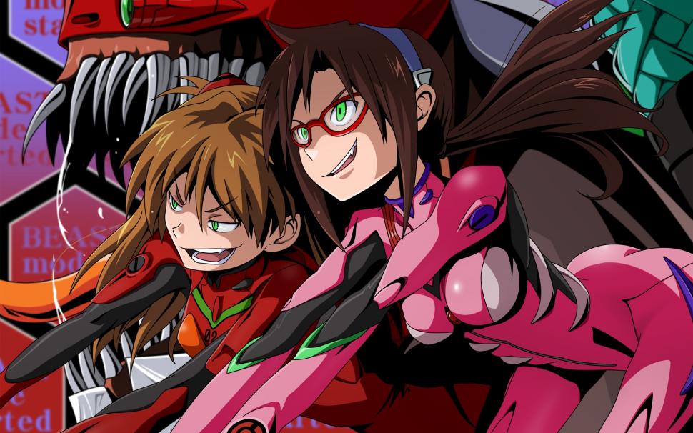 Neon Genesis Evangelion, Asuka Langley Soryu, Makinami - Mari ...