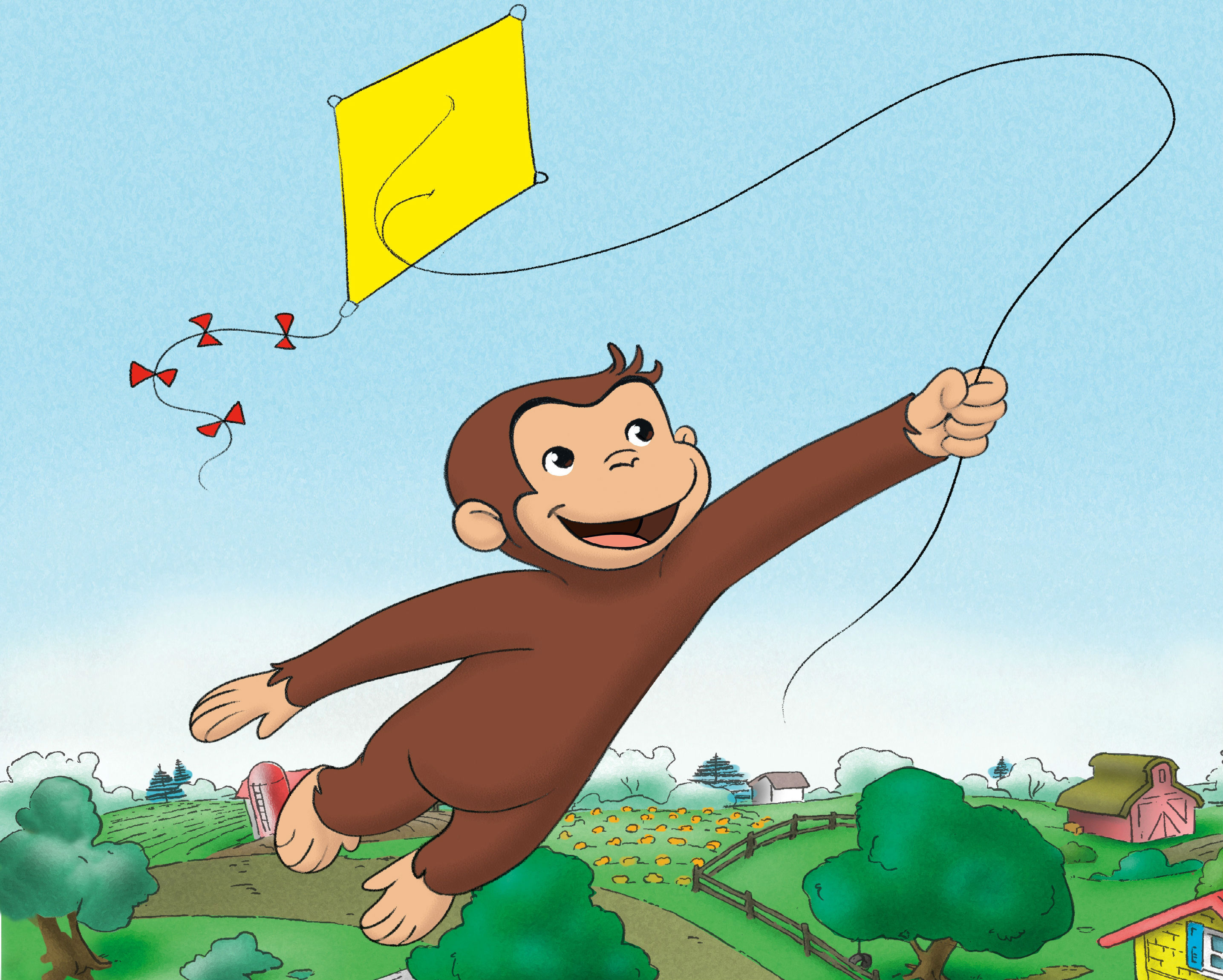 Curious George Fw Wallpaper - Curious George Flies A Kite Gif ...