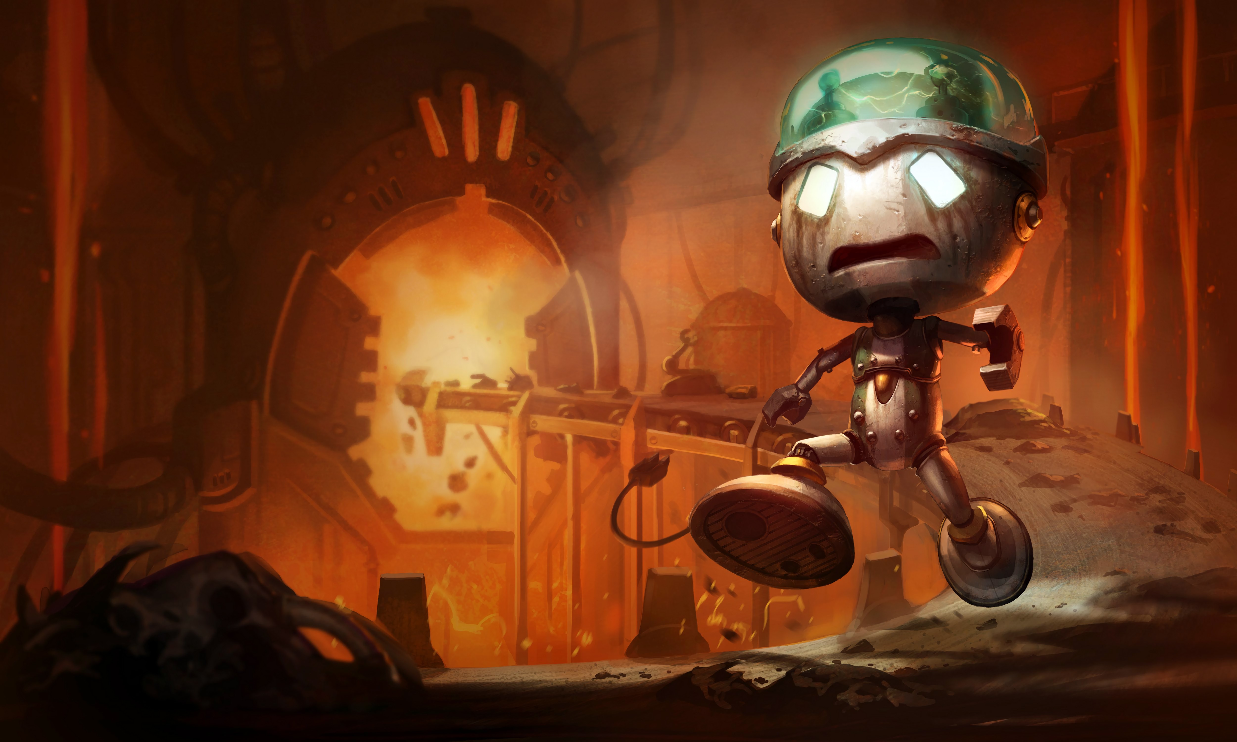 Sad Robot Amumu Splash Art Hd 4k Wallpaper Background - Amumu Skin ...