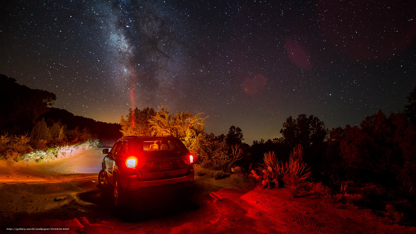 Download Wallpaper Explore The Night, Jeep, Grand, - Jeep In Desert ...