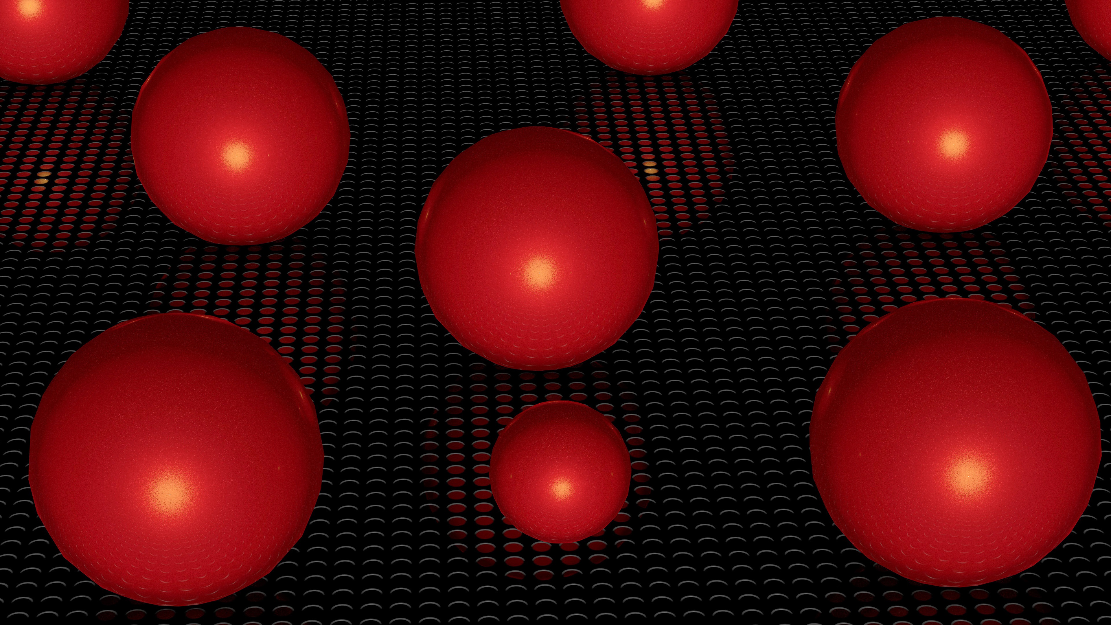 Wallpaper Red 3d Balls, Surface - Circle - 3840x2160 Wallpaper - teahub.io