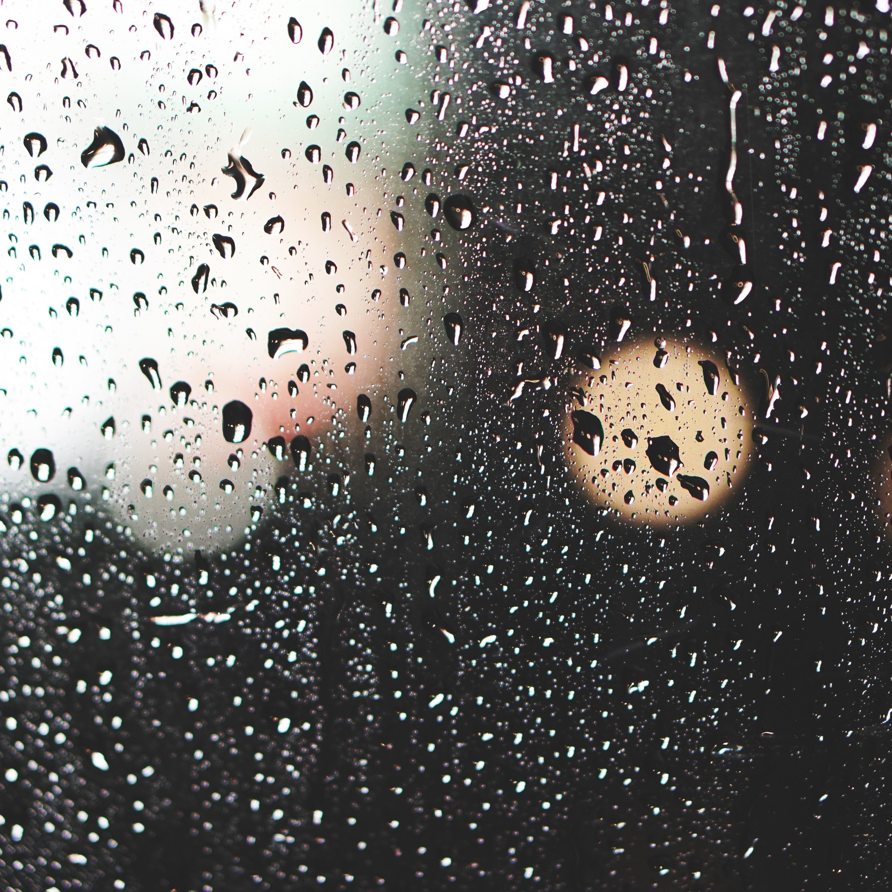 Rain Drops Glass Bokeh Glare Water Drops On Glass 3000x3000