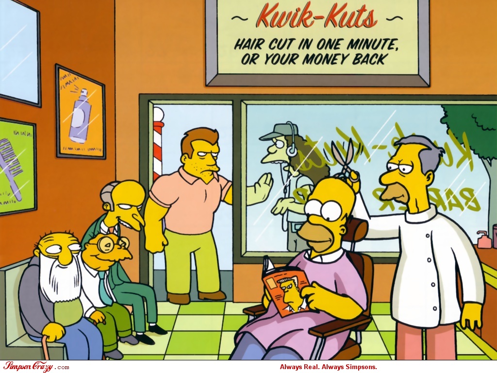 Barber Shop Los Simpson - 1024x768 Wallpaper - teahub.io