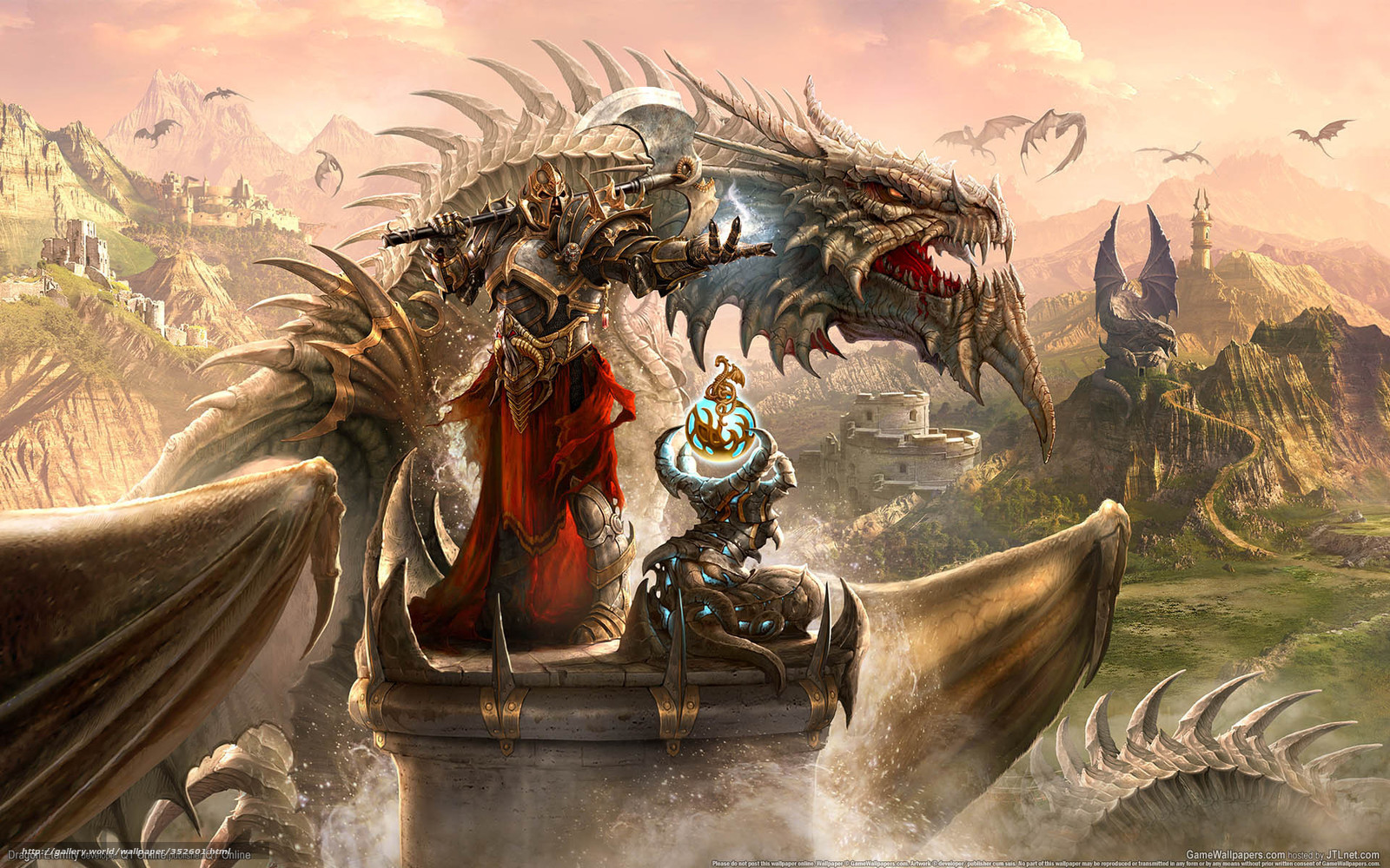 Download Wallpaper Dragon, Knight Free Desktop Wallpaper - Skyrim ...