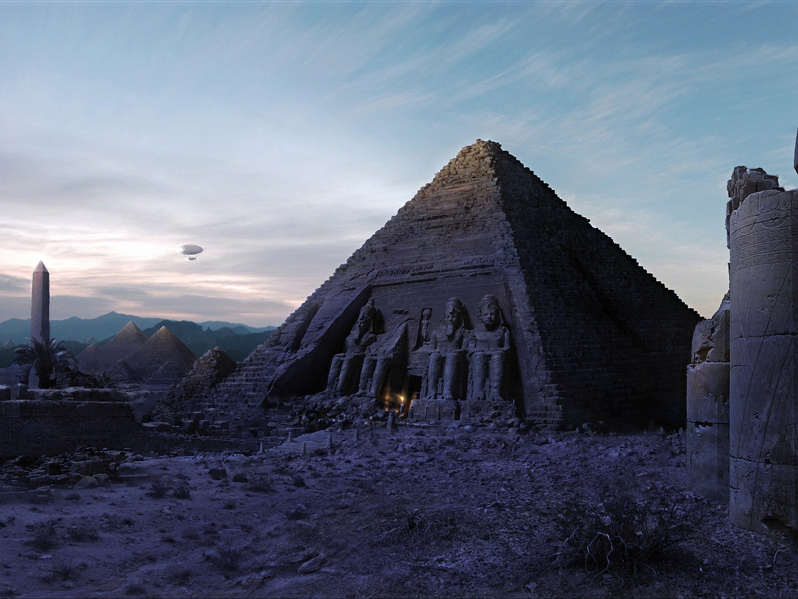 Ancient Egypt Temples Fantasy - 1600x1200 Wallpaper - teahub.io