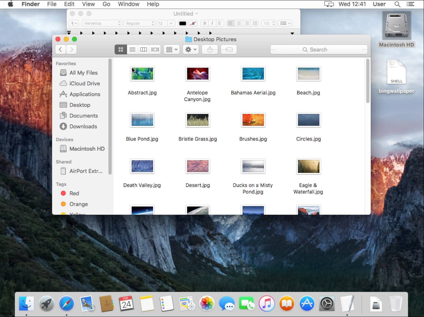 How To Get The Daily Bing Wallpaper On Mac Osx El Capitan - Yosemite ...