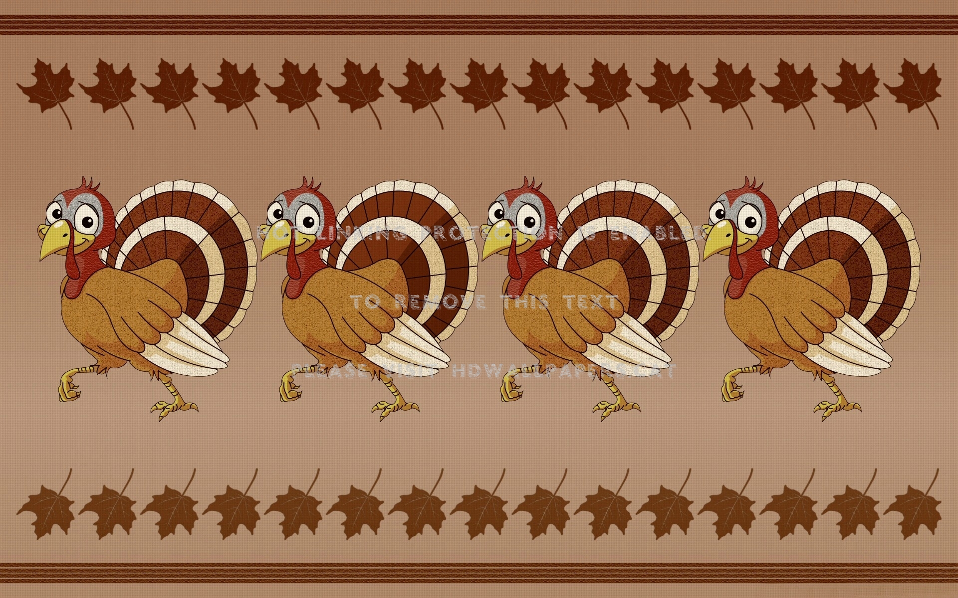 Thanksgiving Turkeys Autumn Leaves Fall 3d - Turkey - 1920x1200 ...