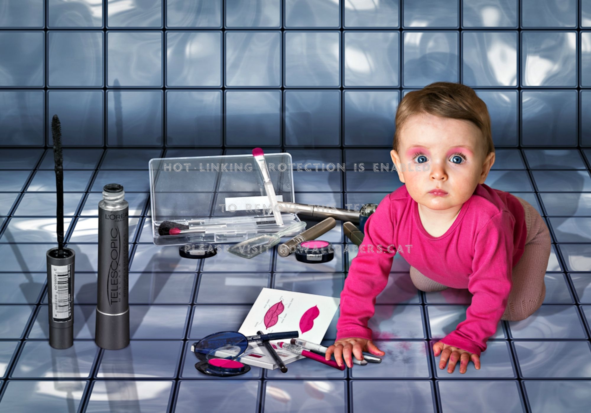 Thank God I M Girl Copil Blue Pink Make-up - Best Photography Weird ...