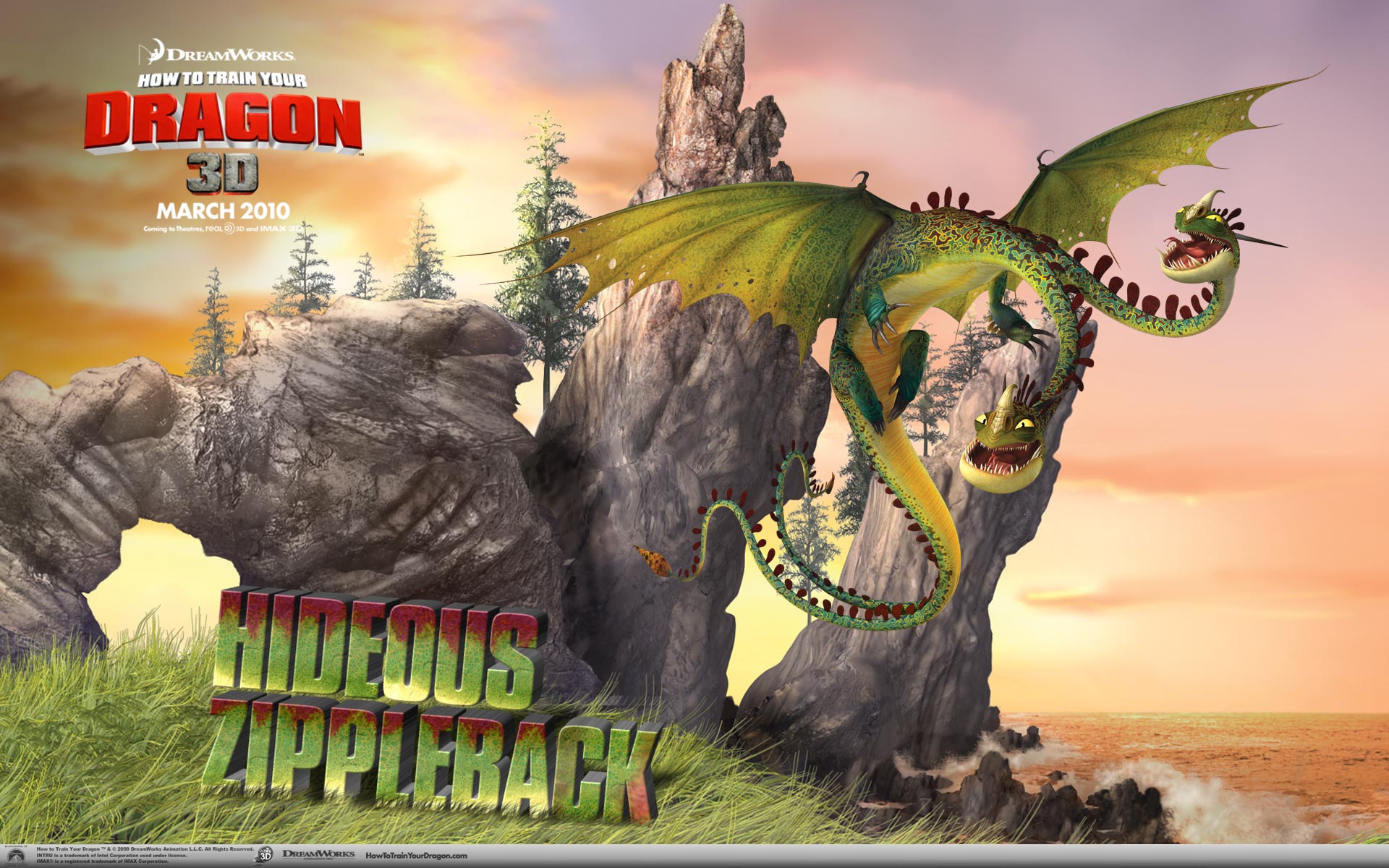 Train Your Dragon Hideous Zippleback - 1920x1200 Wallpaper - teahub.io