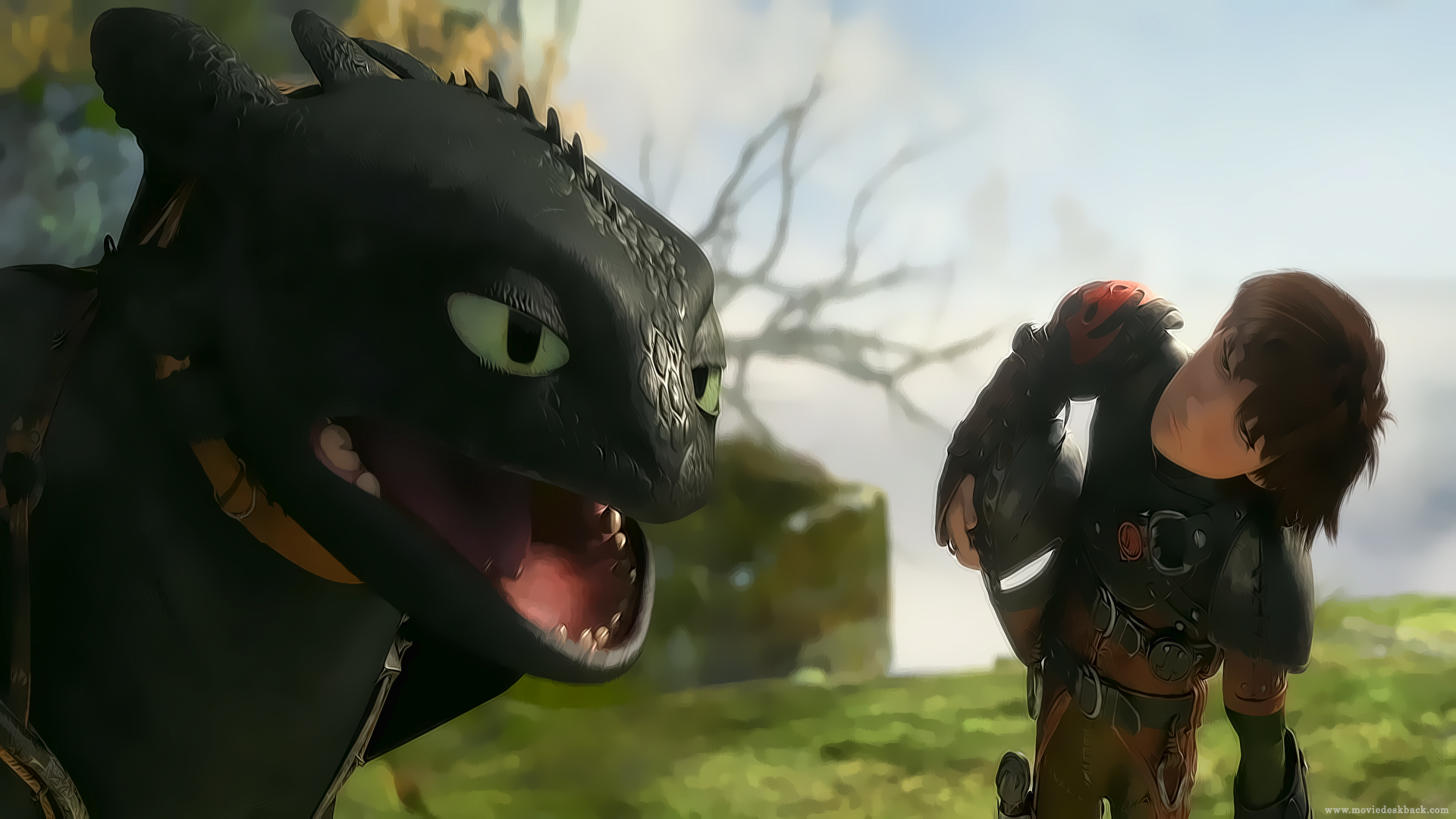 Toothless Playing With Hiccup Httyd 2 - 1920x1080 Wallpaper - teahub.io