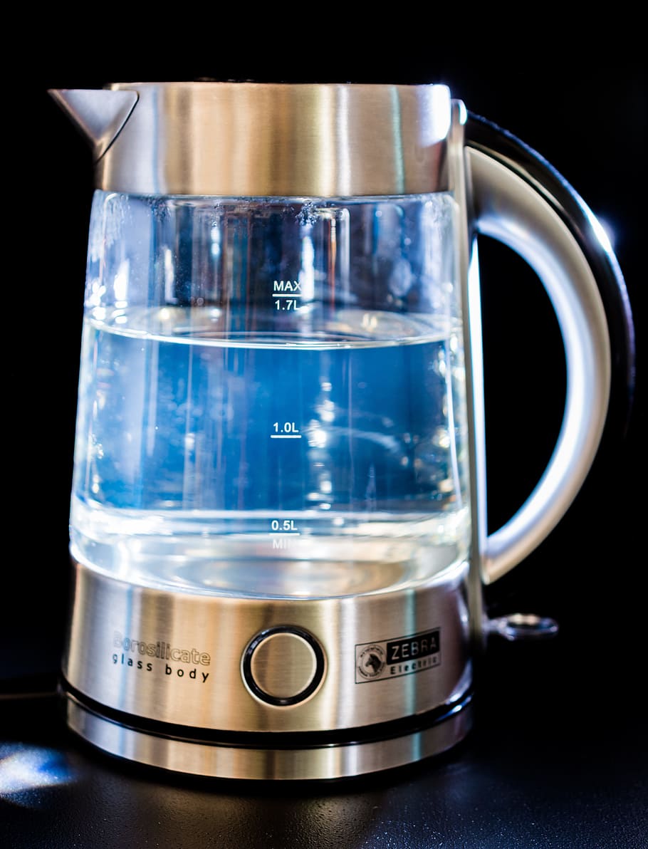 Kettle, Glass, Water, Blow, Geraert, Hot, Cook, Stainless ...