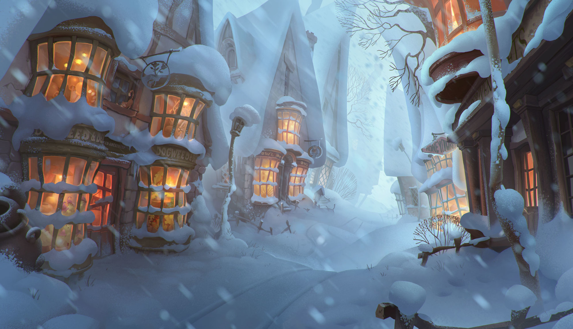Hogsmeade Winter - 1920x1102 Wallpaper - teahub.io