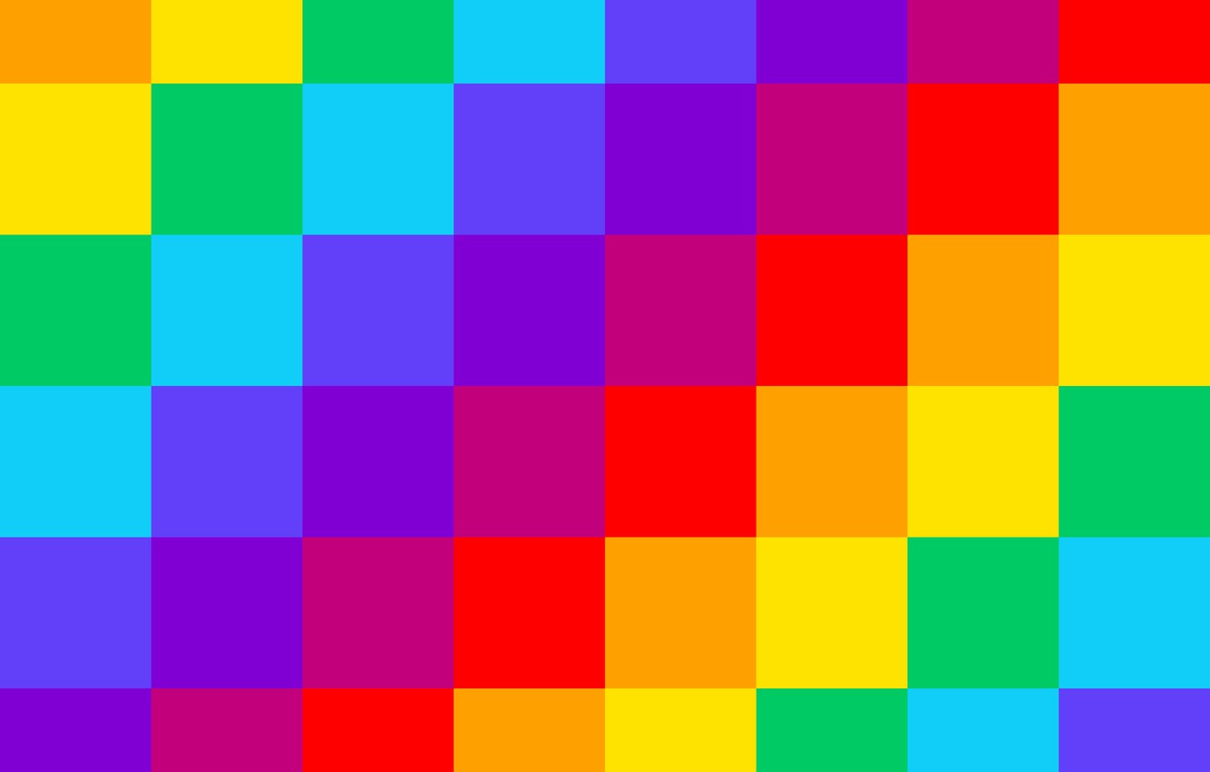 Photo Wallpaper Rainbow, Squares, Rainbow, Square, - Rainbow Squares ...