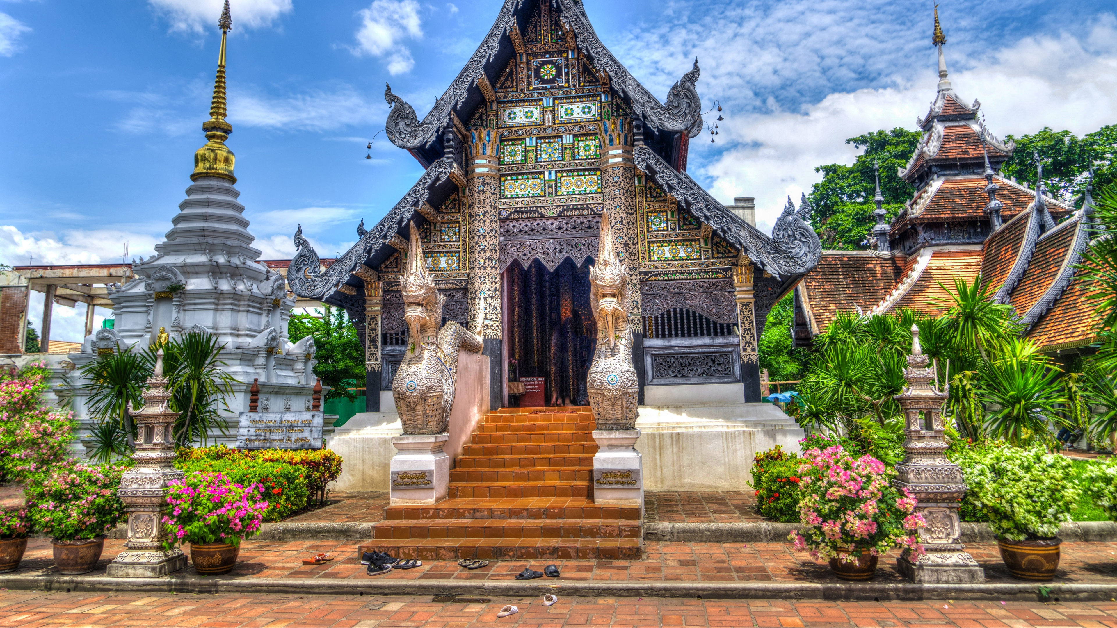 Wallpaper Thailand, Temple, Chiang Mai, Hdr - Full Hd Temple Background ...