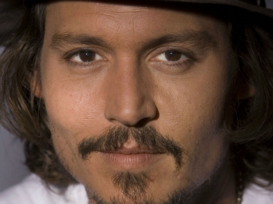 Download Wallpaper Johnny Depp, Face, Beard, Mustache, Actors - Johnny ...