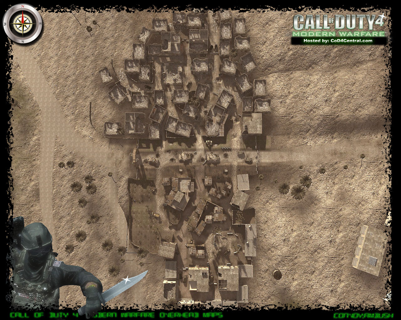 Download Cod4 Ambush Ultra High Resolution Map Image - Call Of Duty 3 ...