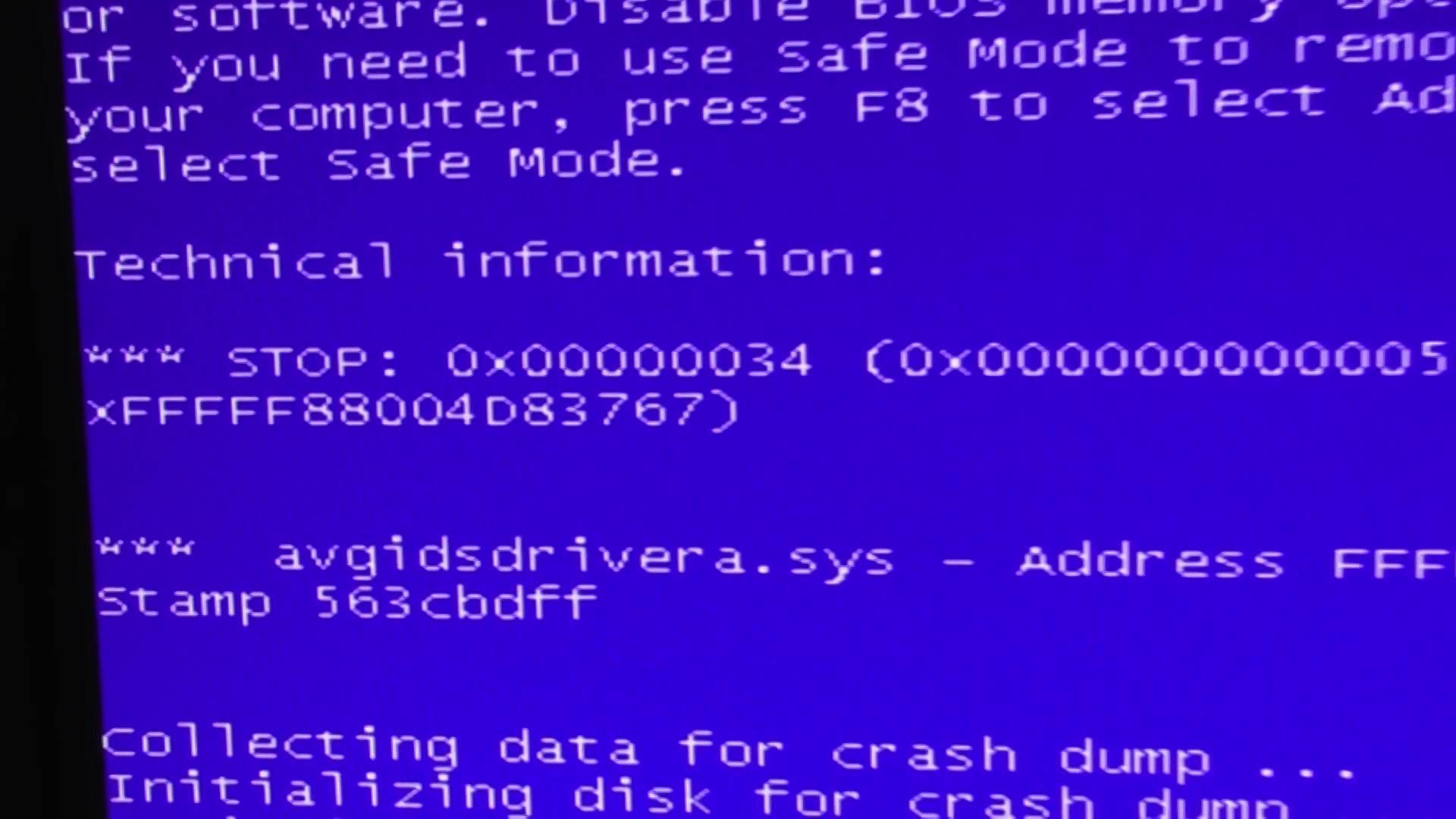 Crash Screen Wallpaper - Blue Screen Of Death Windows - 1920x1080 ...