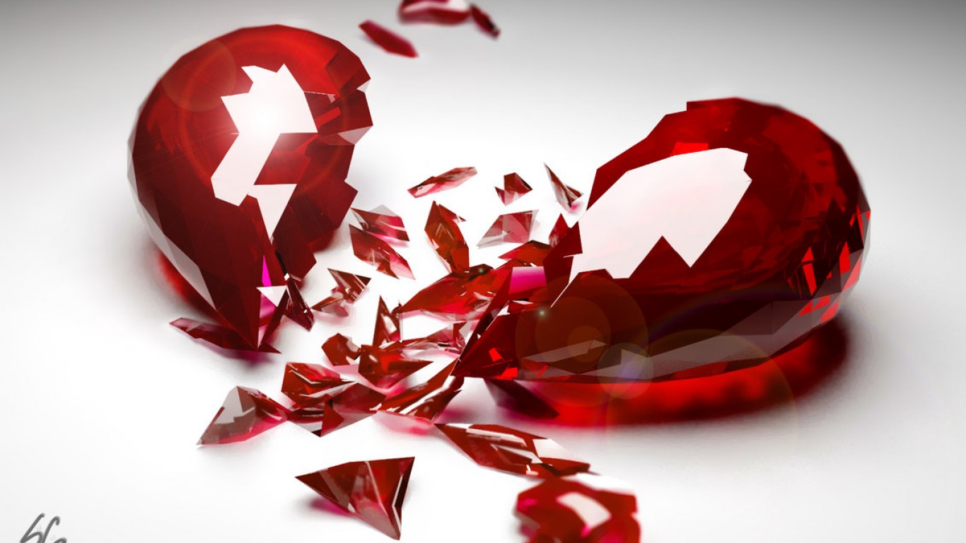 Shattered Hearts Wallpaper - Shattered Heart - 1366x768 Wallpaper ...