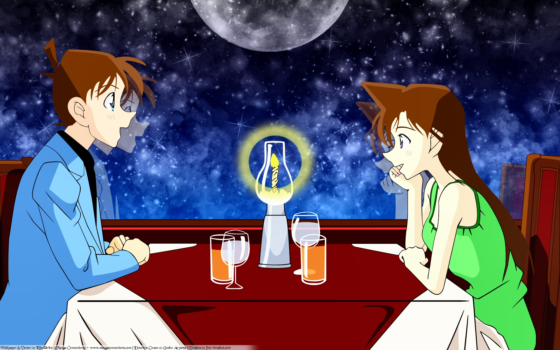 Detective Conan Wallpaper - Kudo Shinichi Dan Ran Mouri - 1920x1200 ...