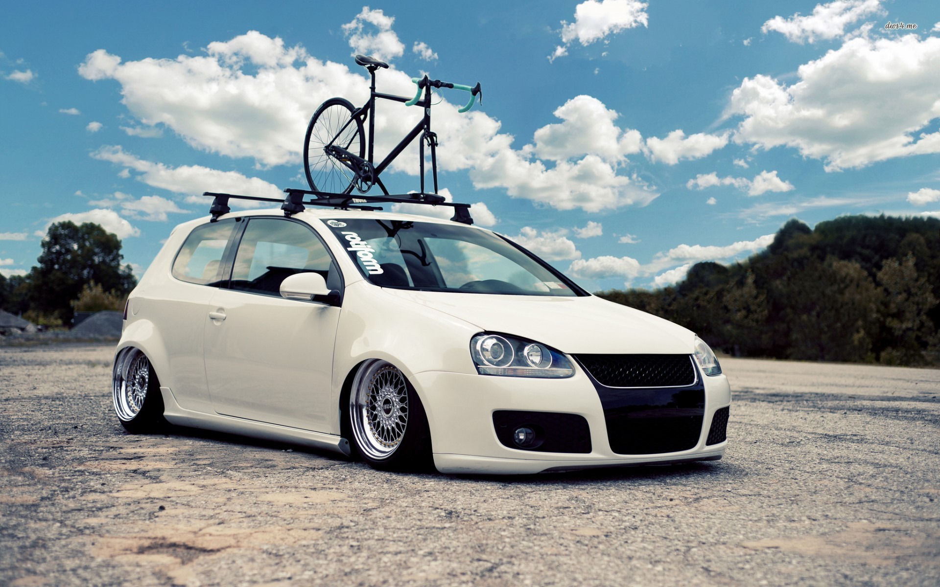 Stanced Car With Bike - 1920x1200 Wallpaper - teahub.io