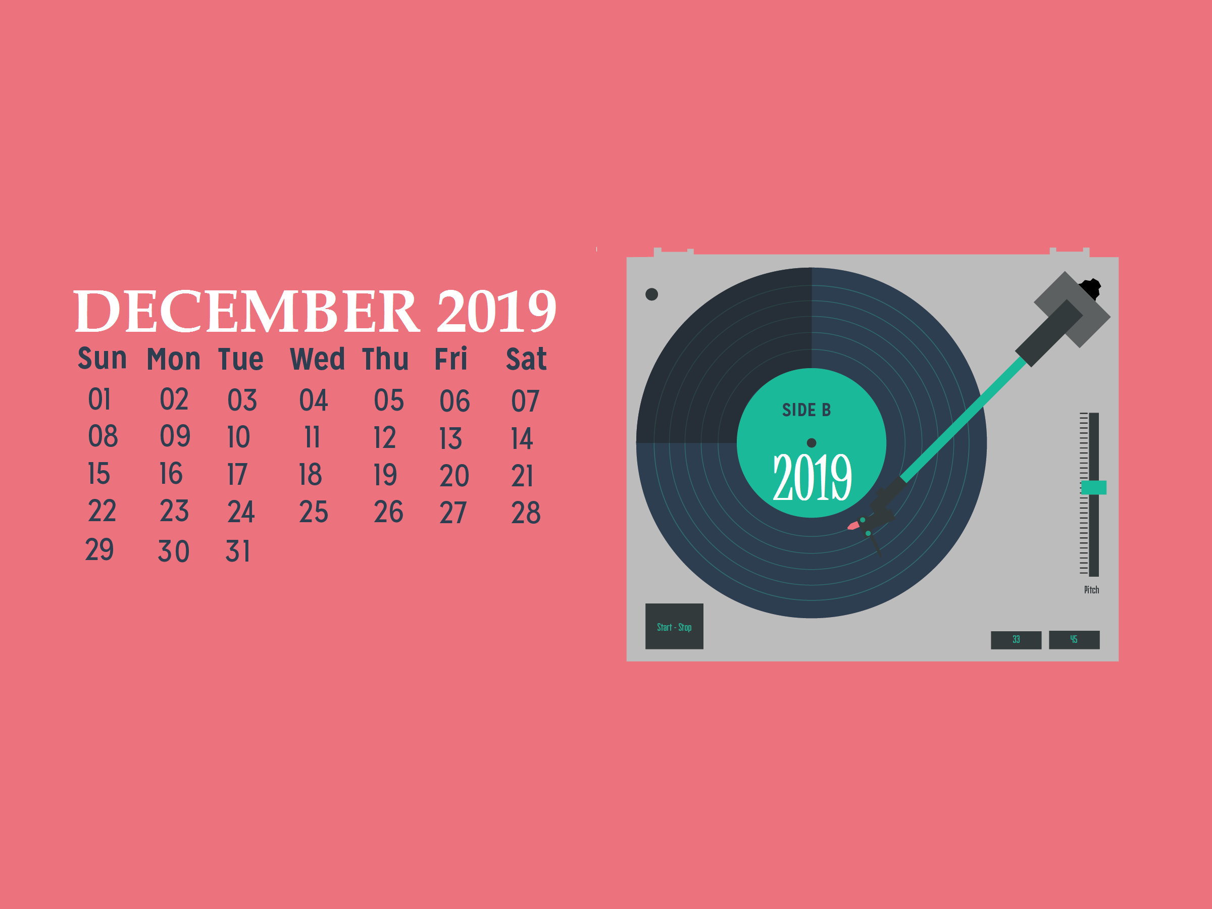 February 2019 desktop calendar - impactmusli