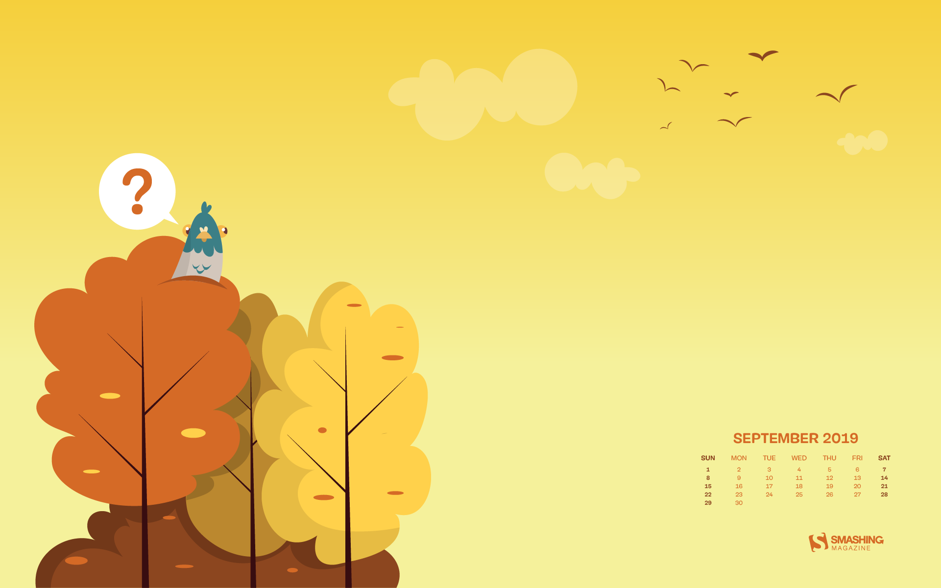 September 2019 Wallpaper Calendar - 1921x1201 Wallpaper - teahub.io