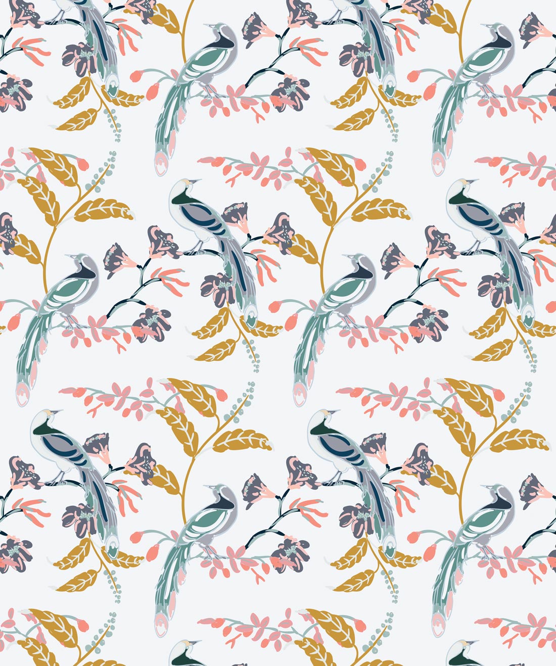 Bird Pattern - 1100x1318 Wallpaper - teahub.io