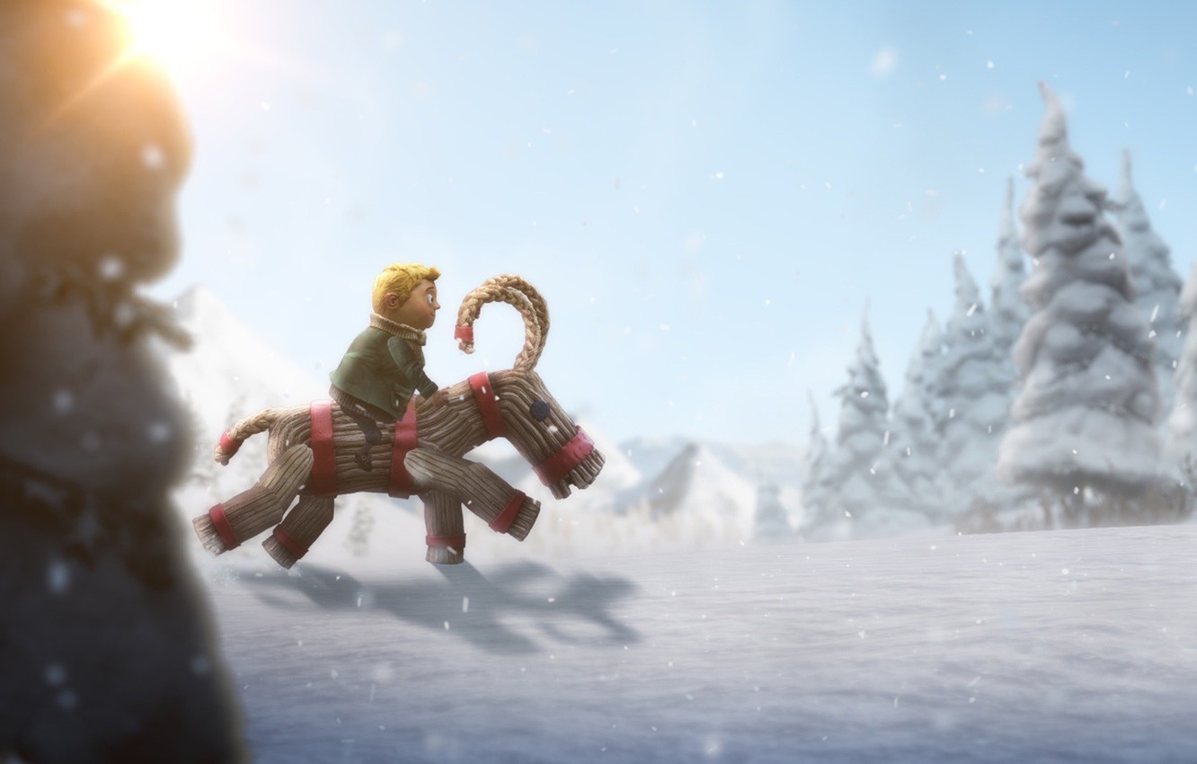 Photo Wallpaper Blizzard, Snow, Boy, Animated Film, - Snow - 1332x850 ...