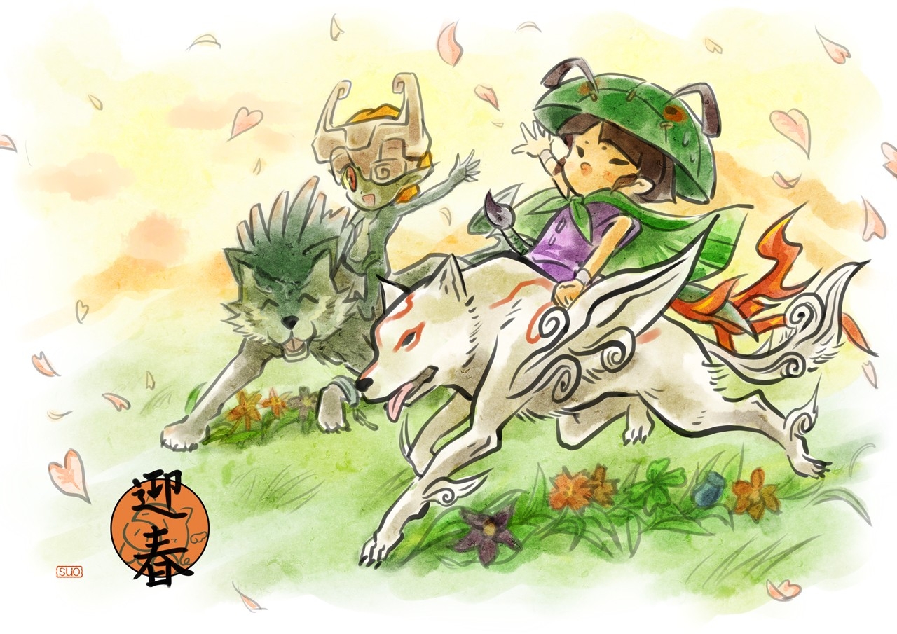 Zelda Twilight Princess Okami - 1280x905 Wallpaper - teahub.io